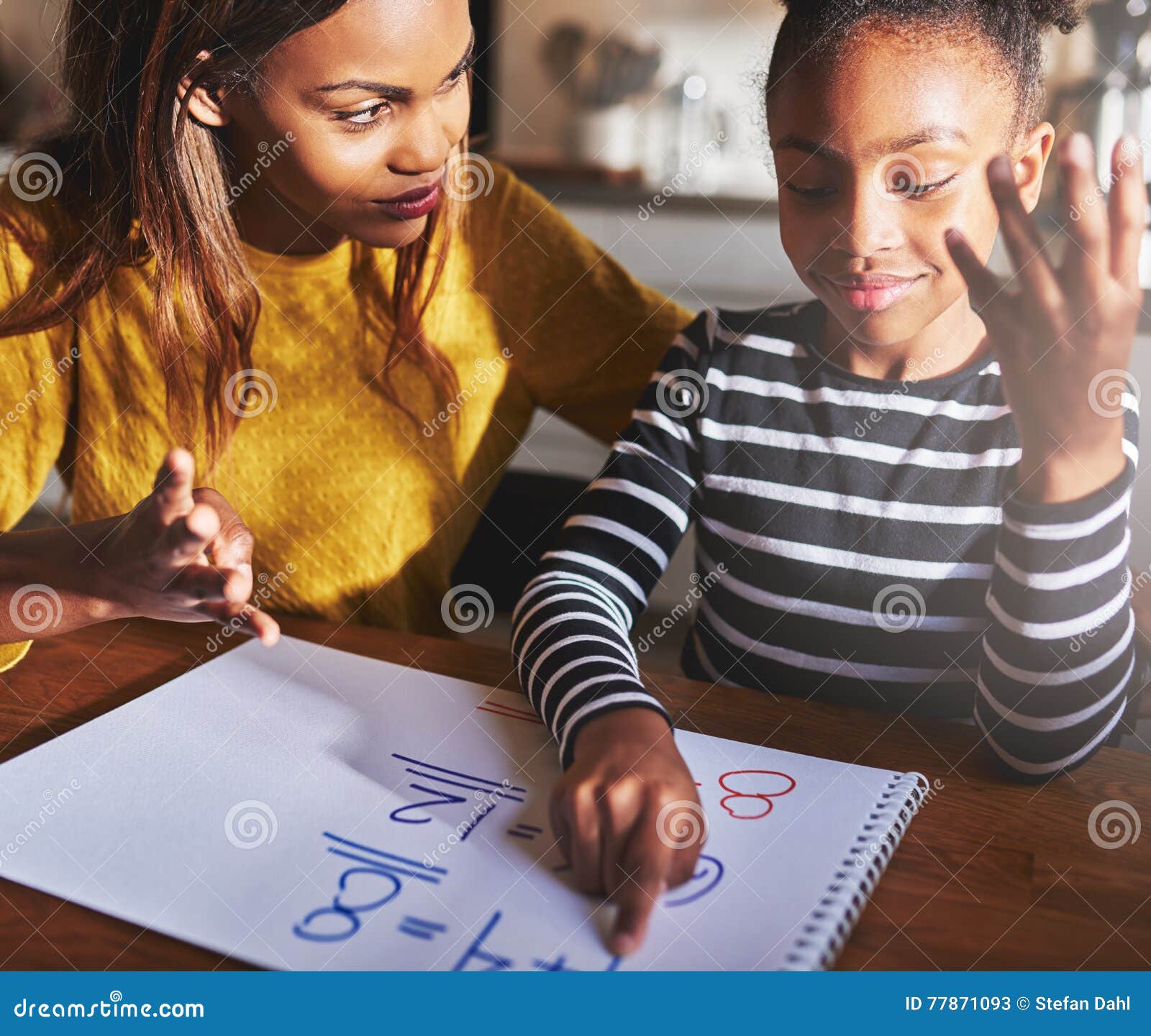 Mother Learning Child To Calculate Stock Image - Image of basic ...