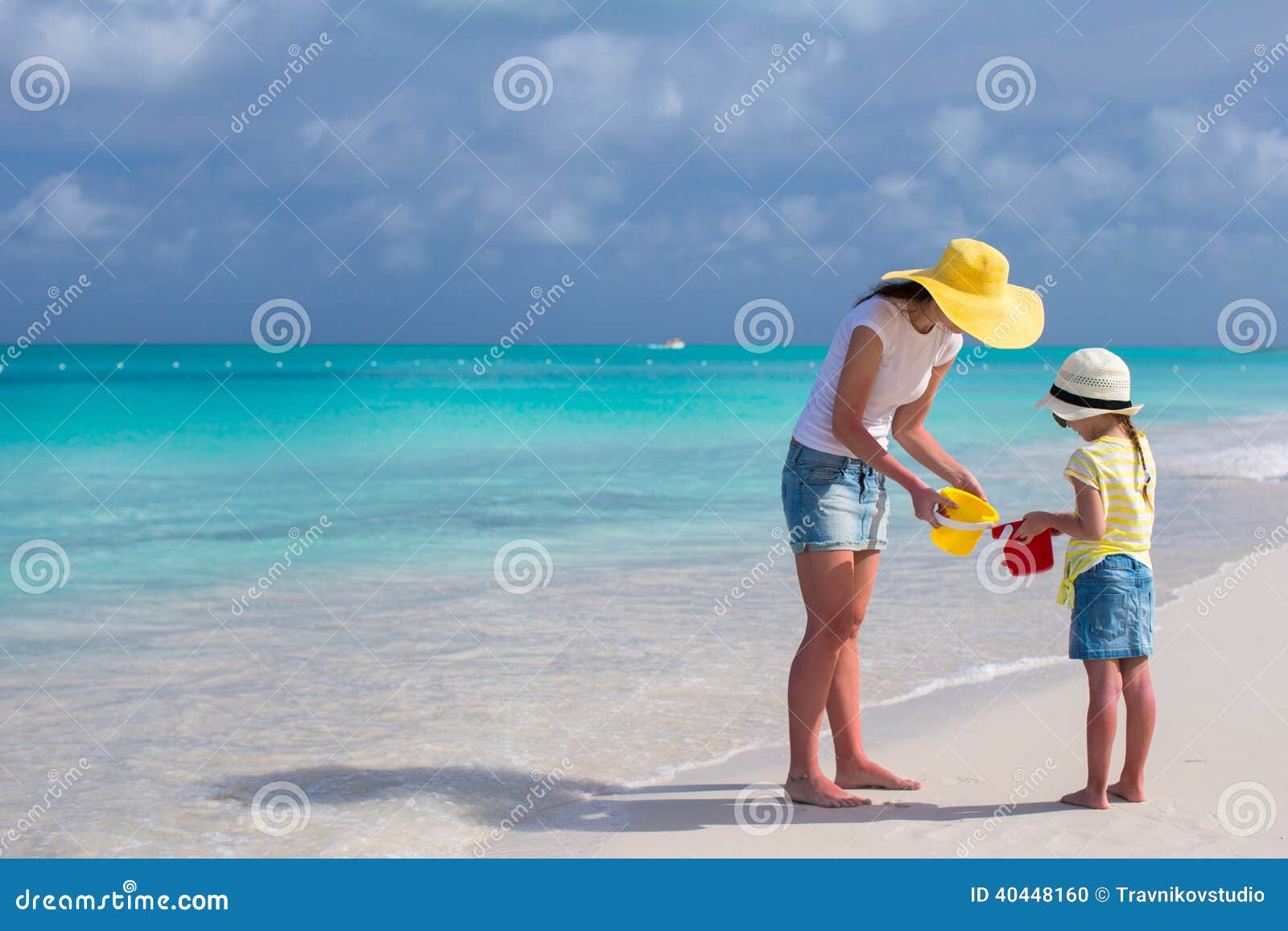Mother Little Daughter Beach Their Carribean Vacation Stock Photos ... Mother Little Daughter Beach Their Carribean Vacation Stock Photos ...