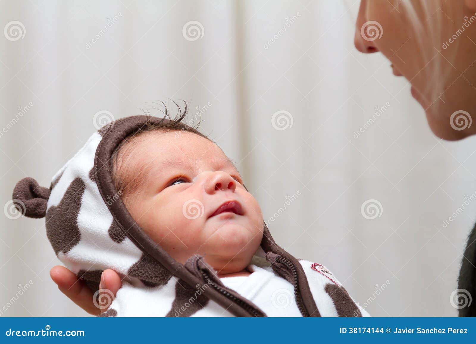 Mother looking at her baby stock photo. Image of portrait - 38174144