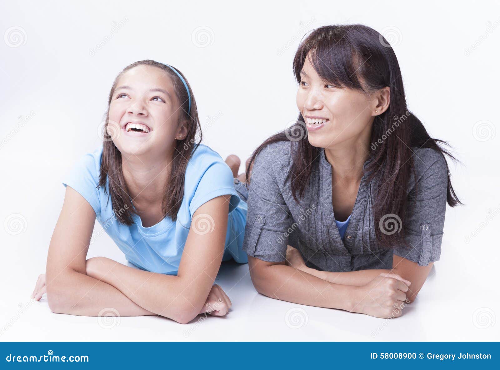 Mother Makes Daughter Laugh. Stock Photo - Image of smiling, youth ...