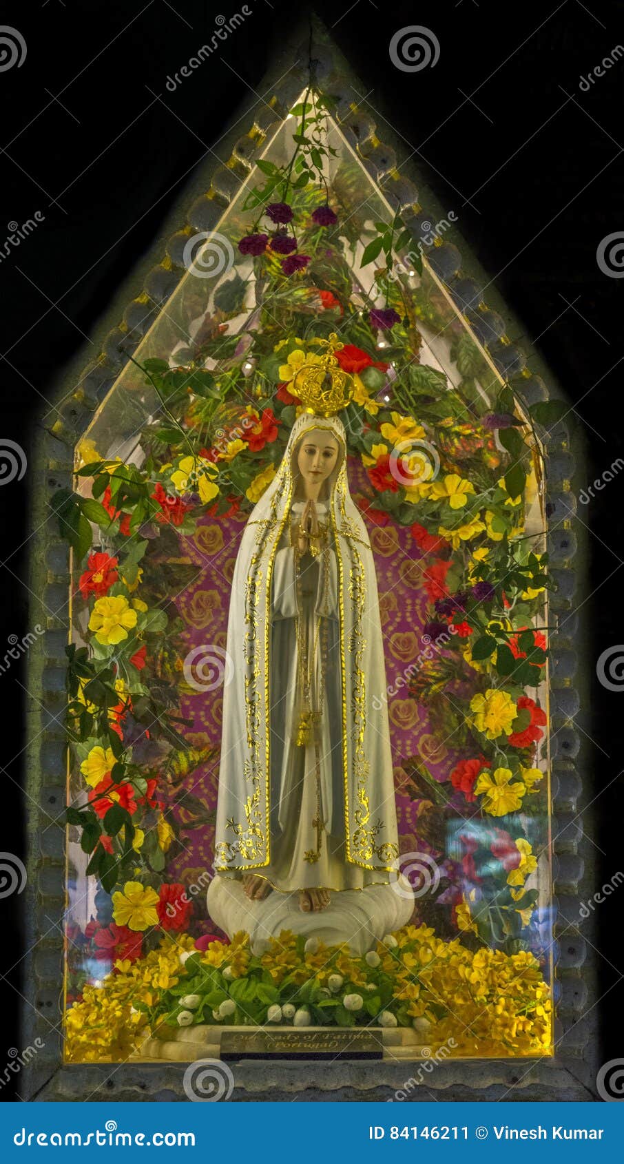 Mother Marie stock image. Image of purity, lighted, flowers - 84146211