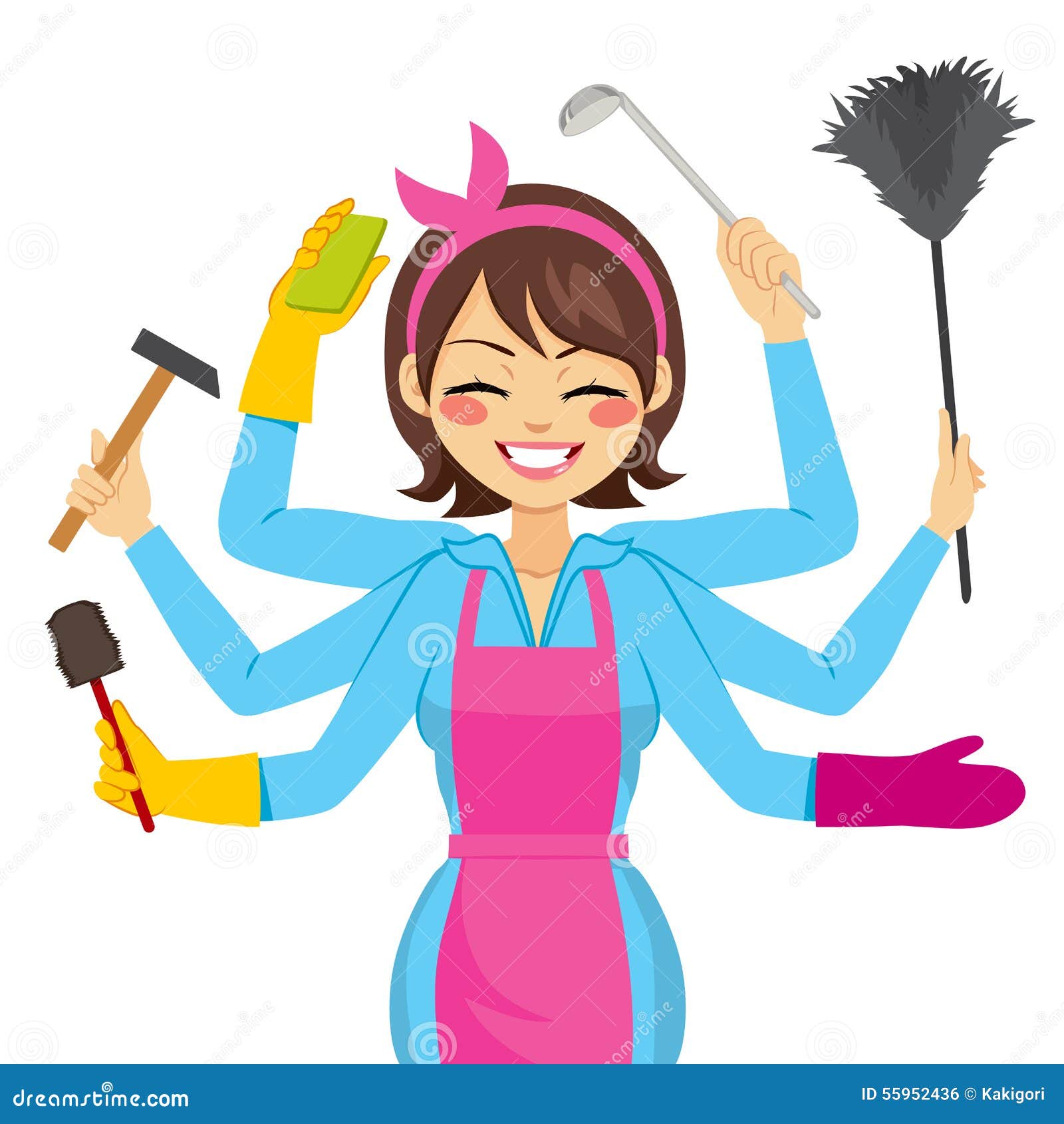 Mother Multitasking Working Stock Illustrations – 361 Mother ...