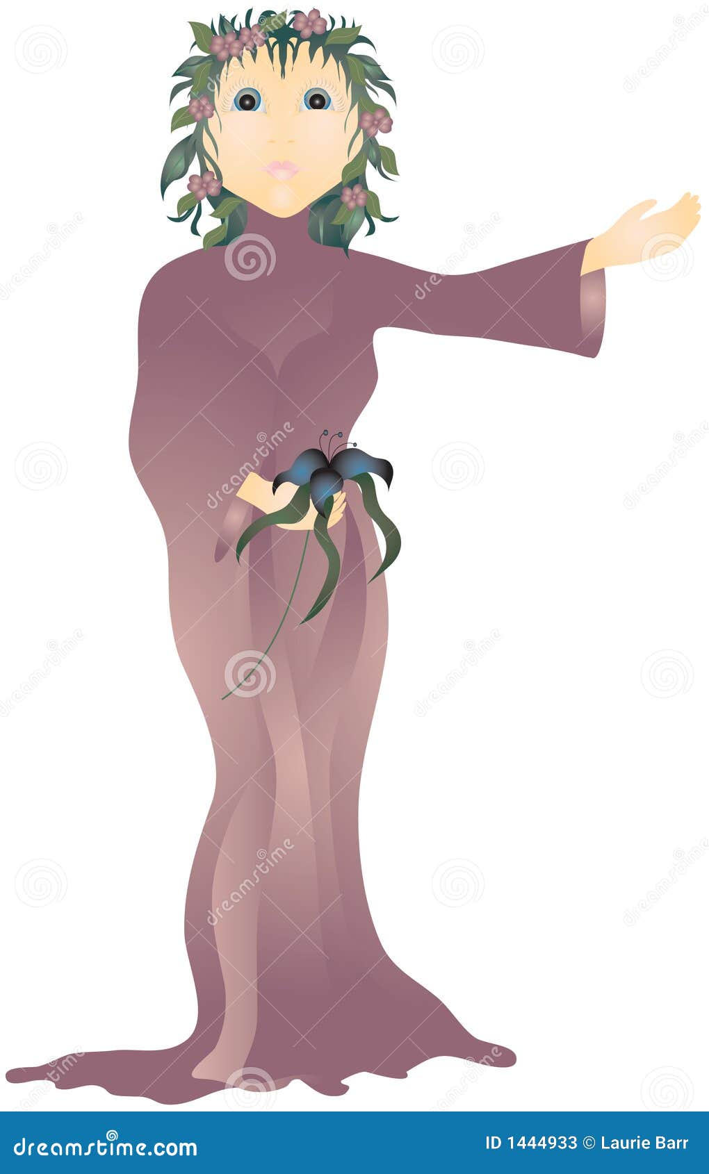 Mother Nature stock vector. Illustration of petals, hands - 1444933