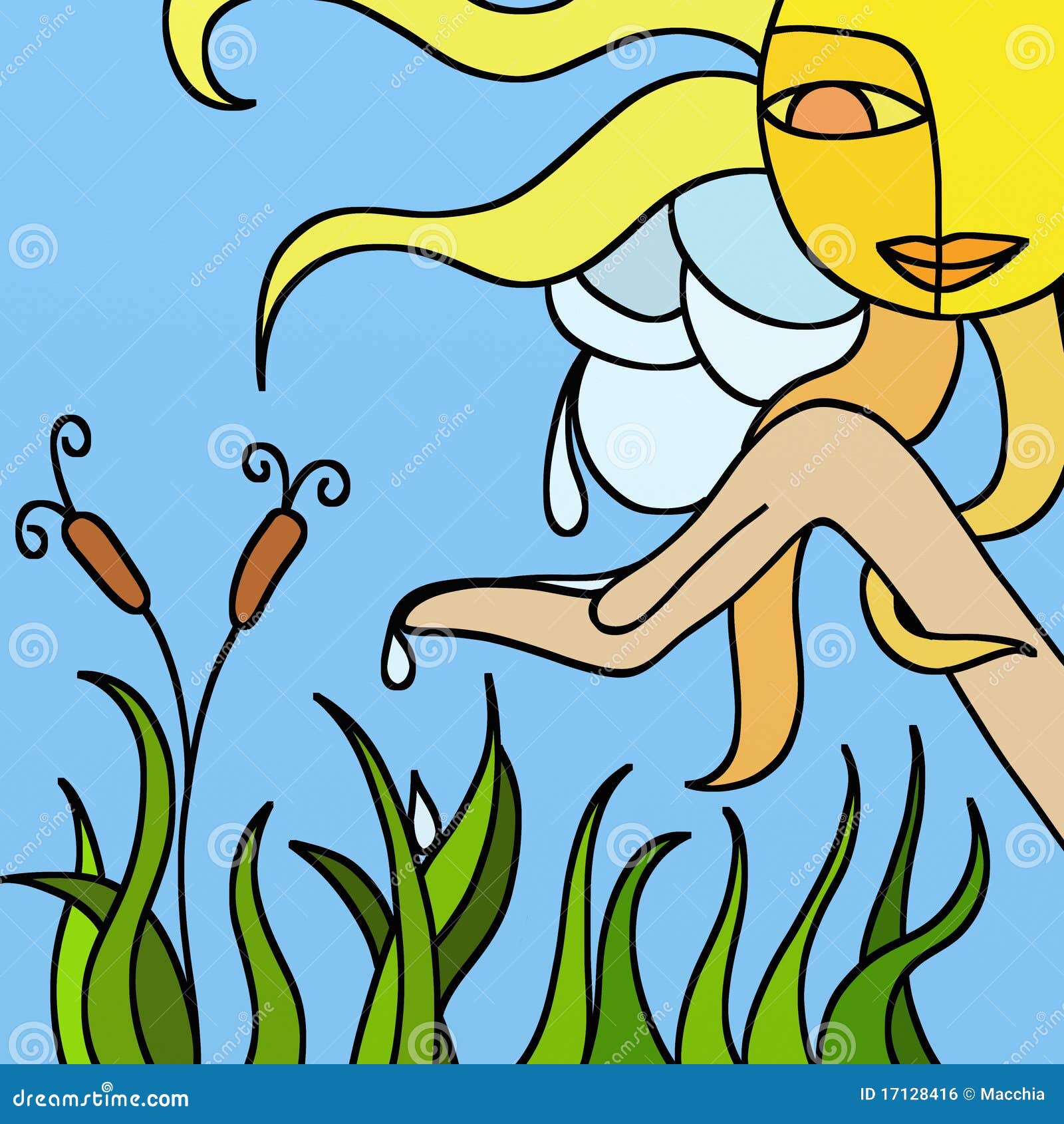 Mother Nature stock illustration. Illustration of power - 17128416