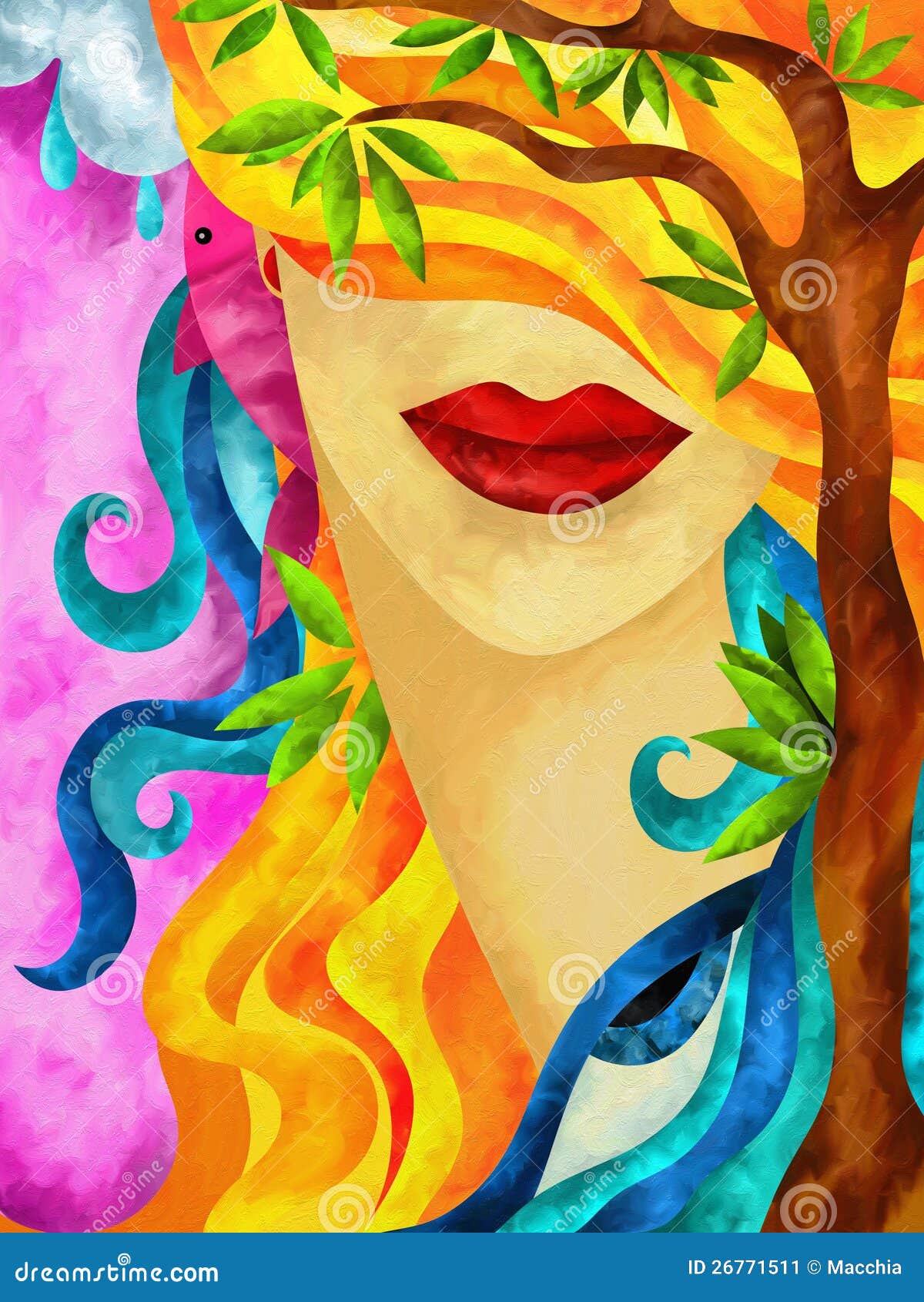 Mother nature stock illustration. Illustration of trees - 26771511