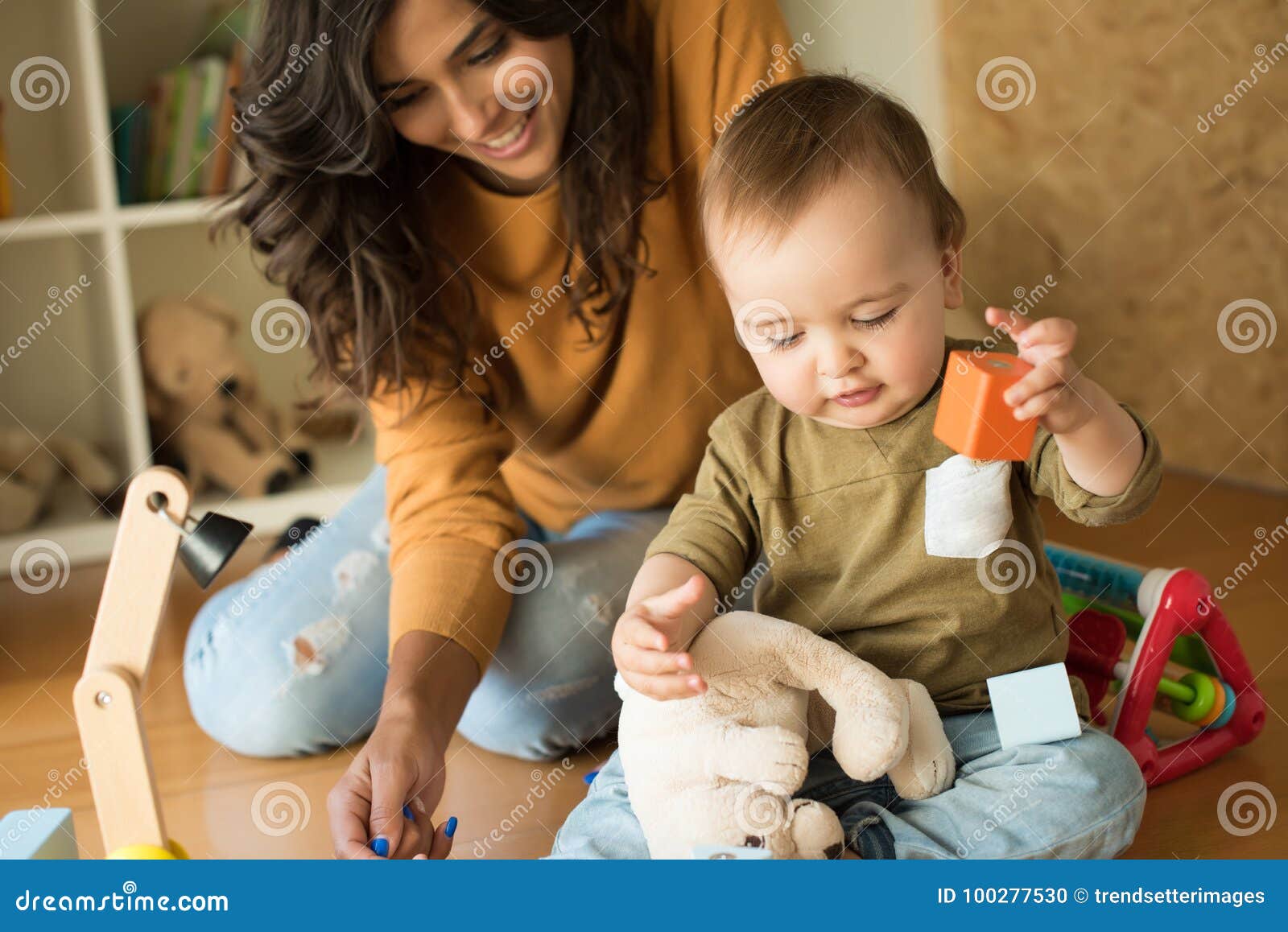 Mother Playing with Her Baby Stock Photo - Image of mother, play: 100277530
