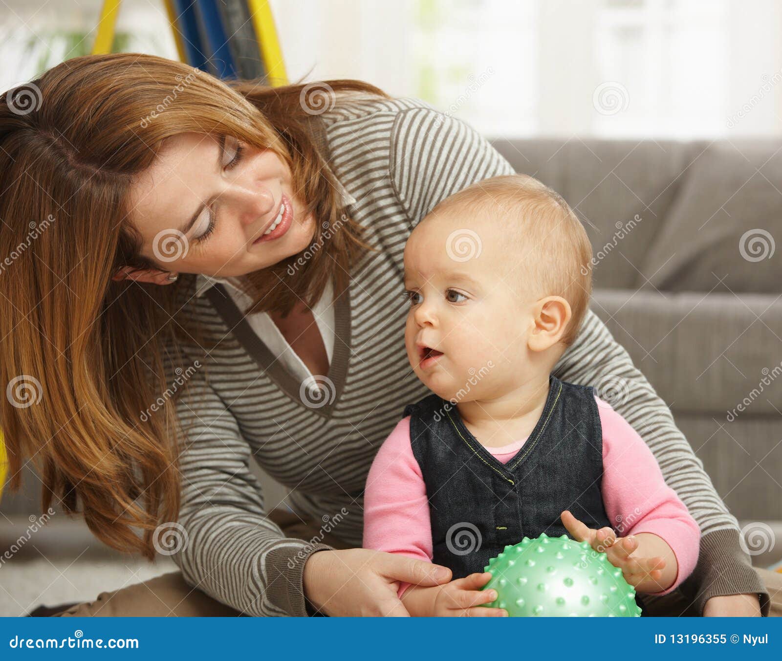 Mother Playing with Little Girl Stock Image - Image of adorable, girl ...