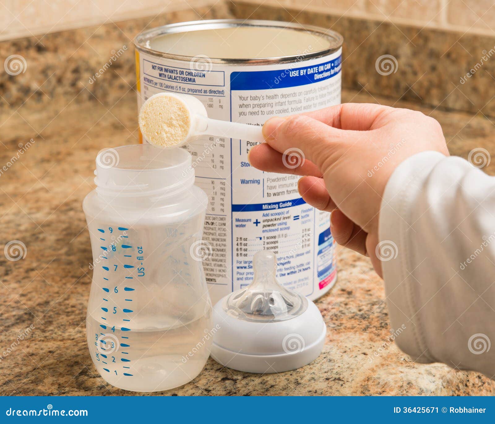 Mother Preparing Baby Formula Stock Image - Image of lifestyle, color ...