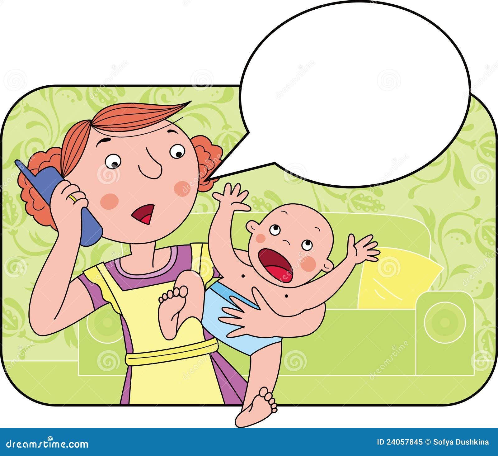 Mother problem stock vector. Illustration of parent, lady - 24057845