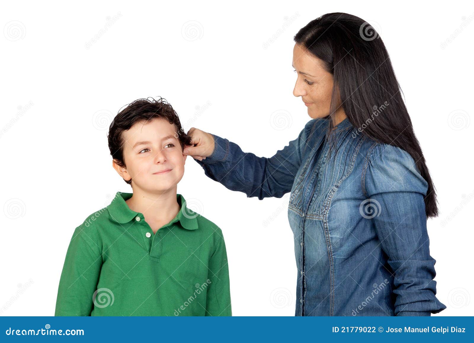 Mother Pulling Her Child S Ear for Being Naughty Stock Photo - Image of ...