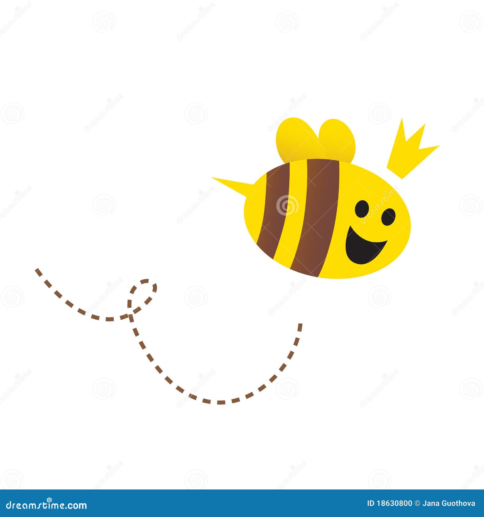 Mother / Queen Bee Isolated on White Background Stock Vector ...