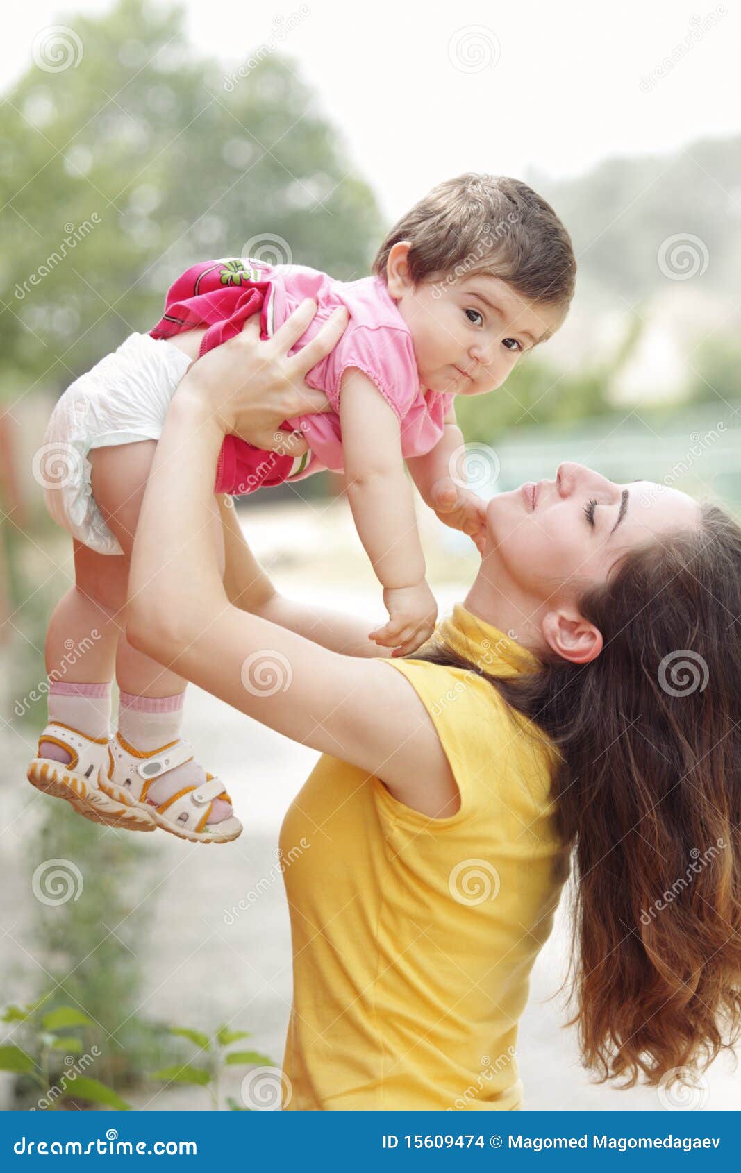 Mother Raising Baby Girl Royalty-Free Stock Photography | CartoonDealer ...
