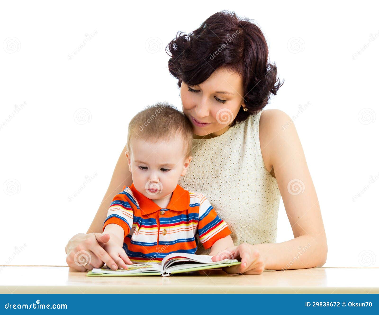 Mother Reading a Book Her Son Kid Stock Photo - Image of book, reading ...