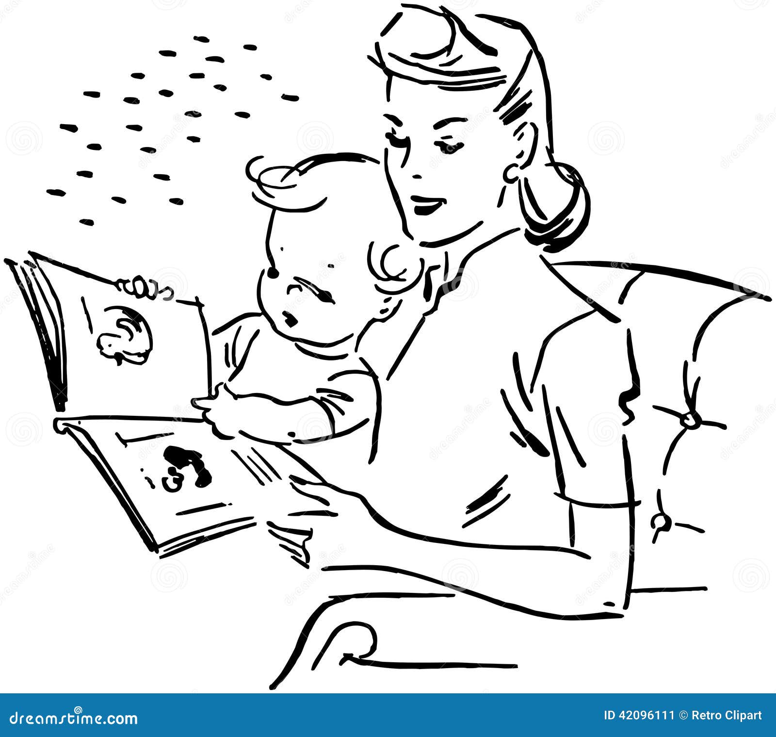 Mother Reading To Baby stock vector. Illustration of kids - 42096111
