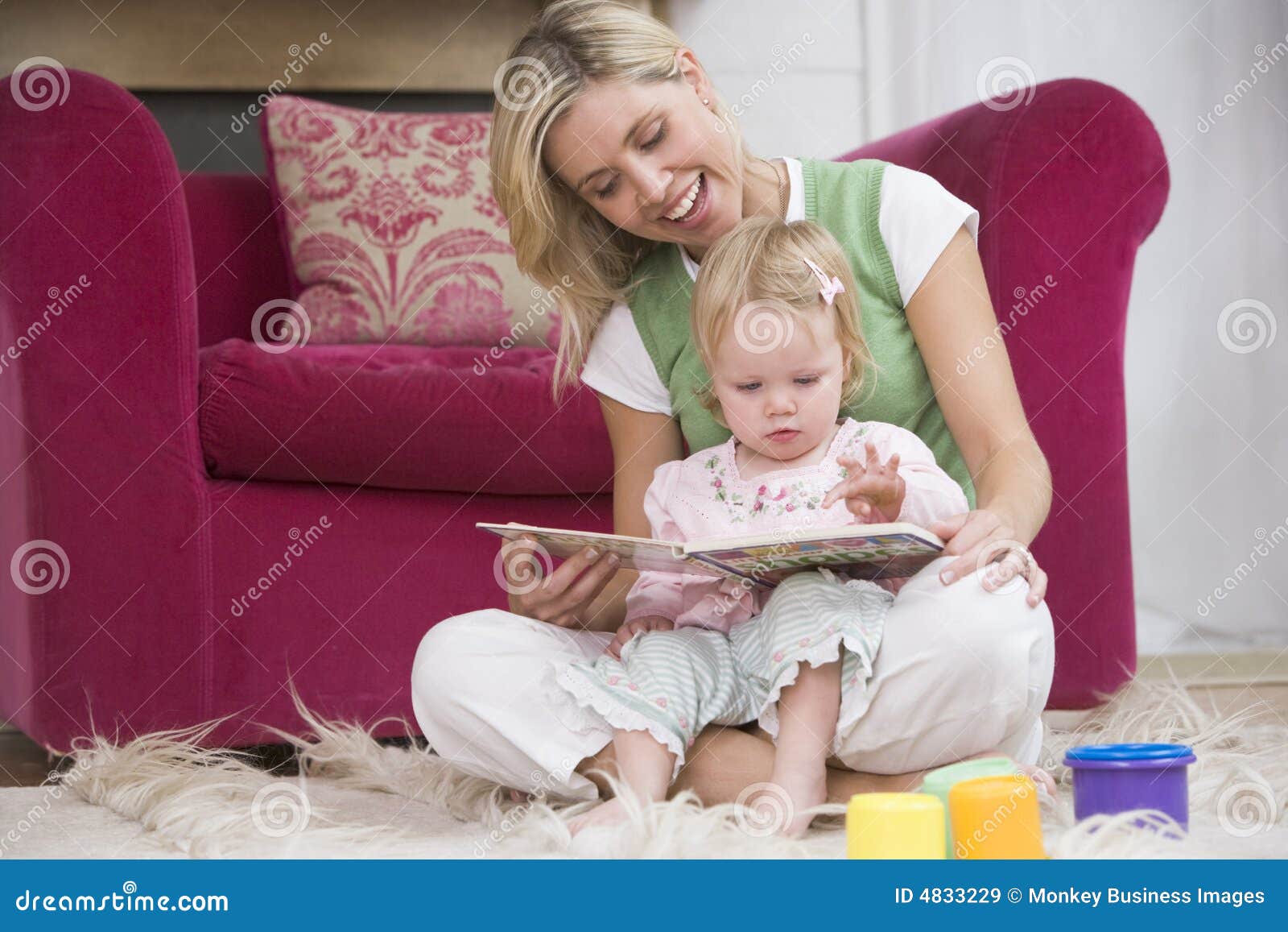 Mother reading to daughter stock image. Image of happy - 4833229