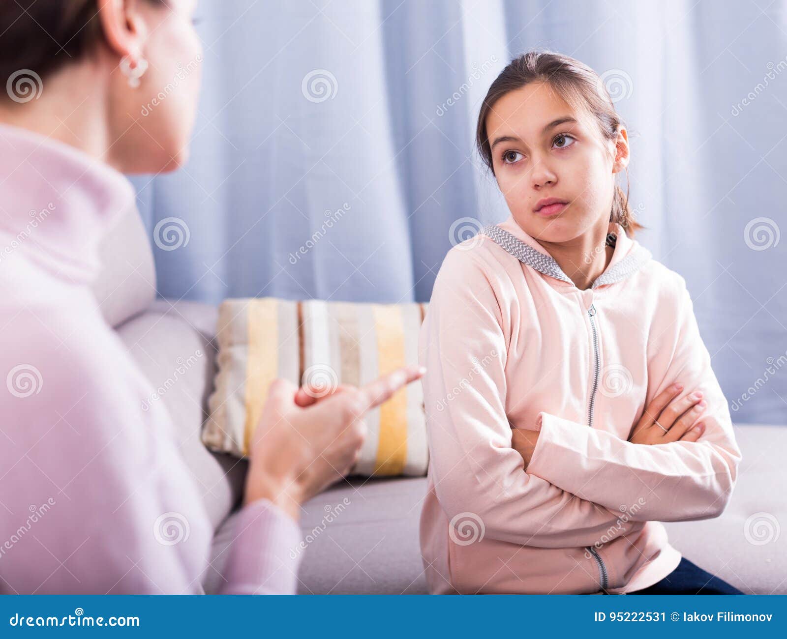 Mother Reprimands Her Daughter Stock Image - Image of parent ...