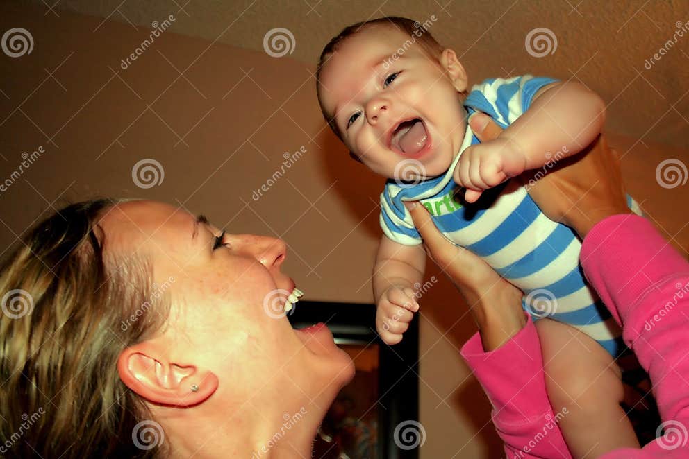 Mother s Joy stock image. Image of happy, exuberance, affectionate ...