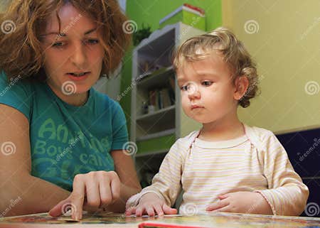 Mother s lesson stock image. Image of baby, leisure, love - 4216015