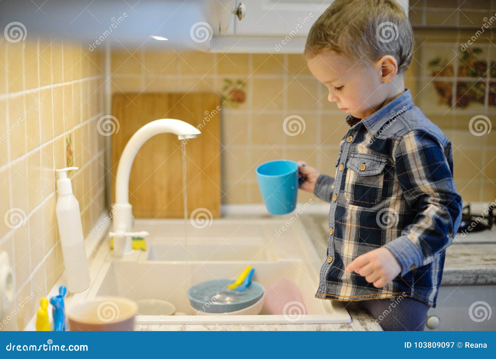 Mother`s little helper stock image. Image of caucasian - 103809097