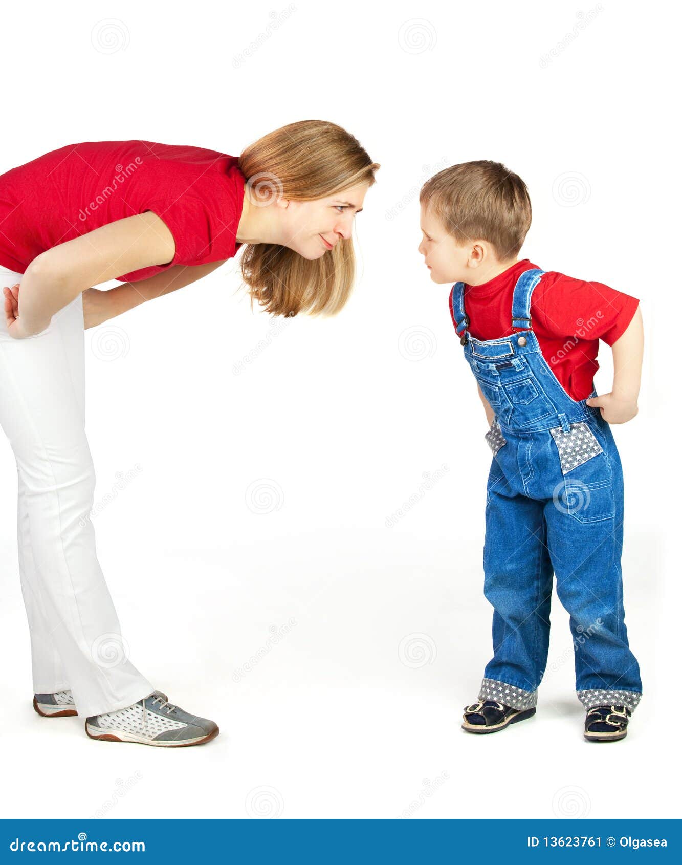 Mother scold her son stock image. Image of confrontation - 13623761