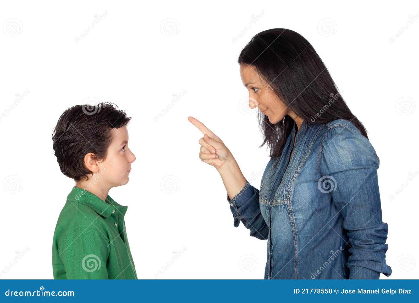 Mother Scolding A Disobedient Child Stock Photography | CartoonDealer ...