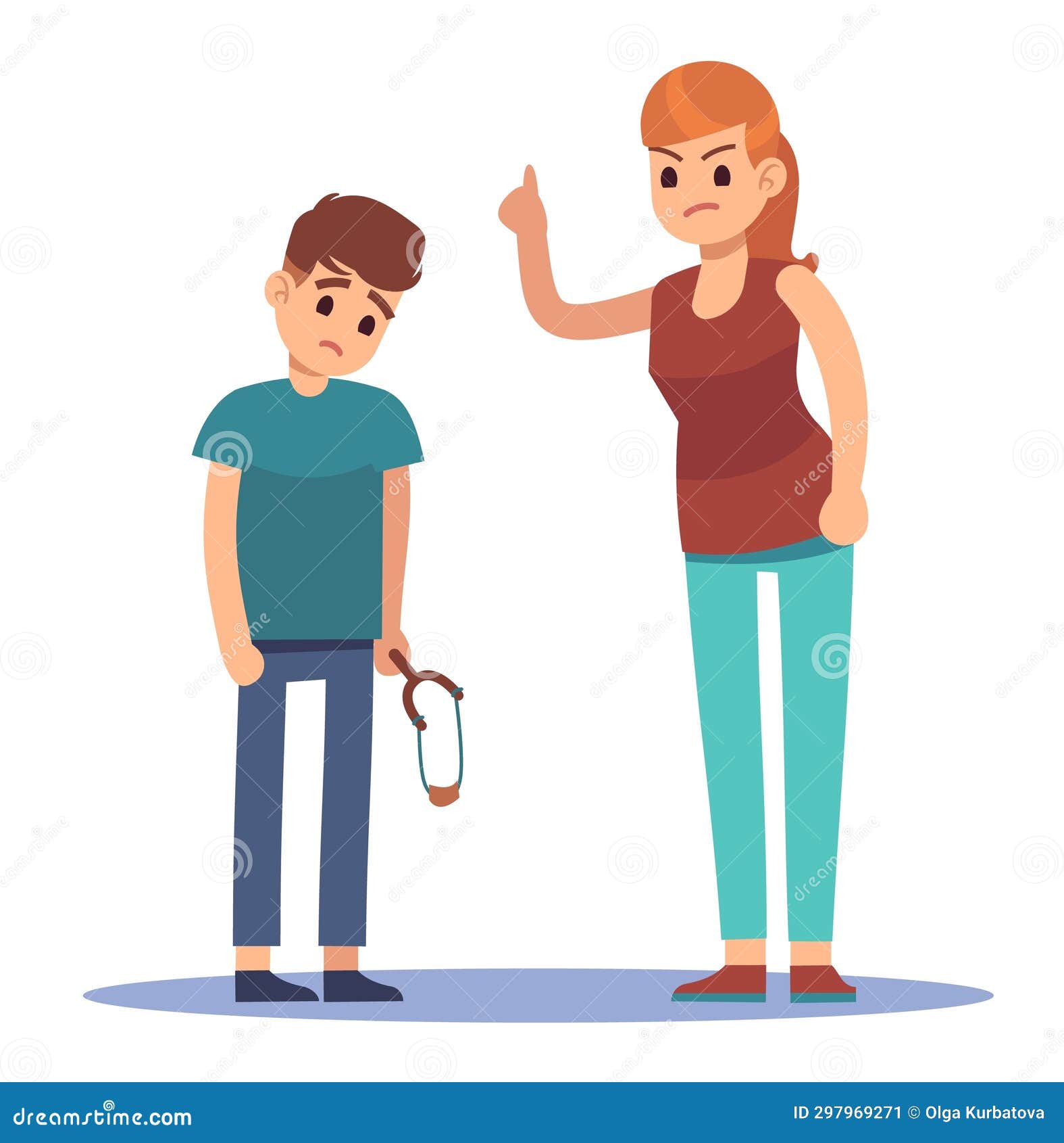 Mother Scolds Daughter Teeneger Vector Illustration | CartoonDealer.com ... Mother Scolds Daughter Teeneger Vector Illustration | CartoonDealer.com ...