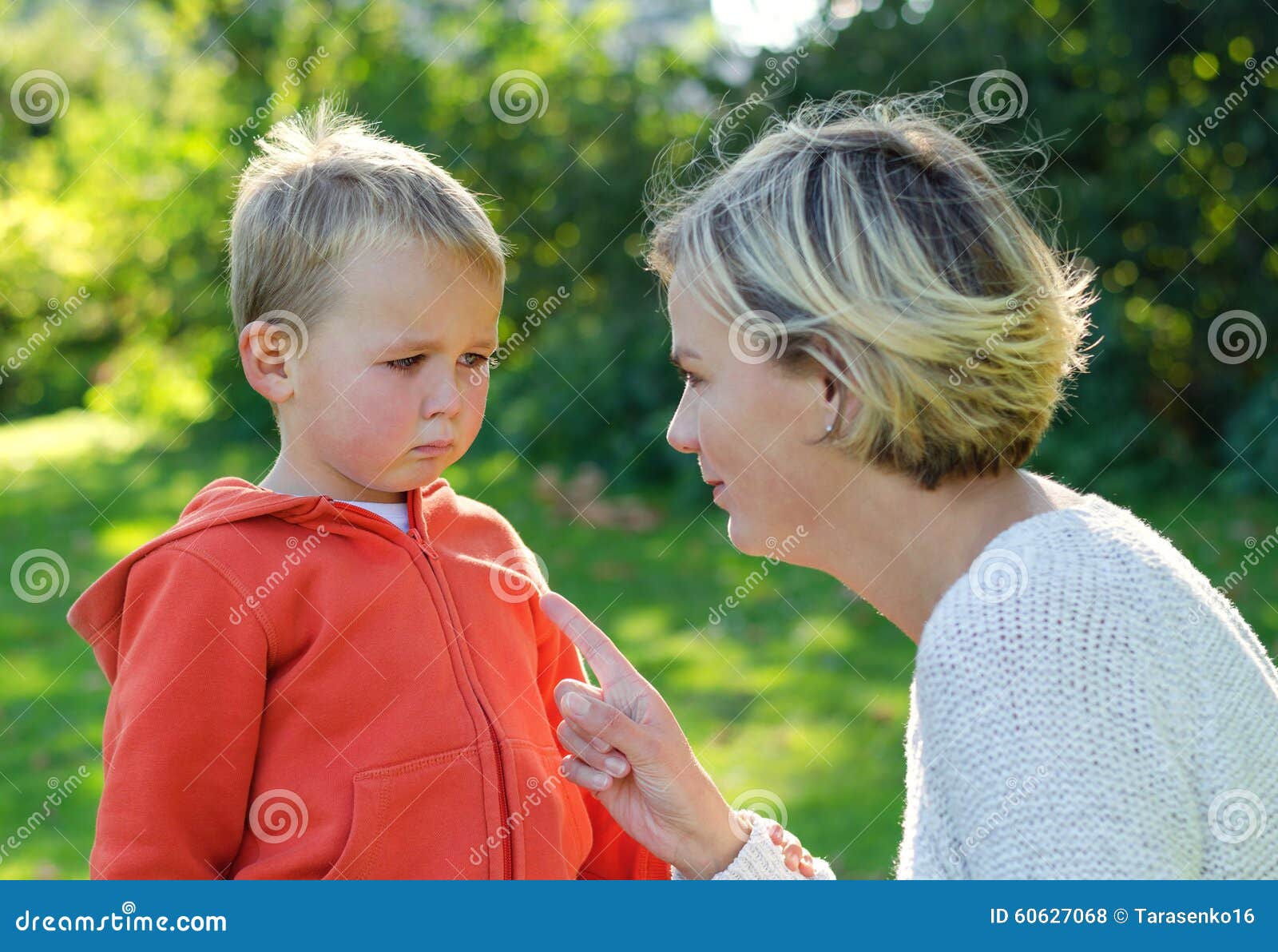 Mother Scolds Her Son Crying Stock Photo - Image of child, scolding ...