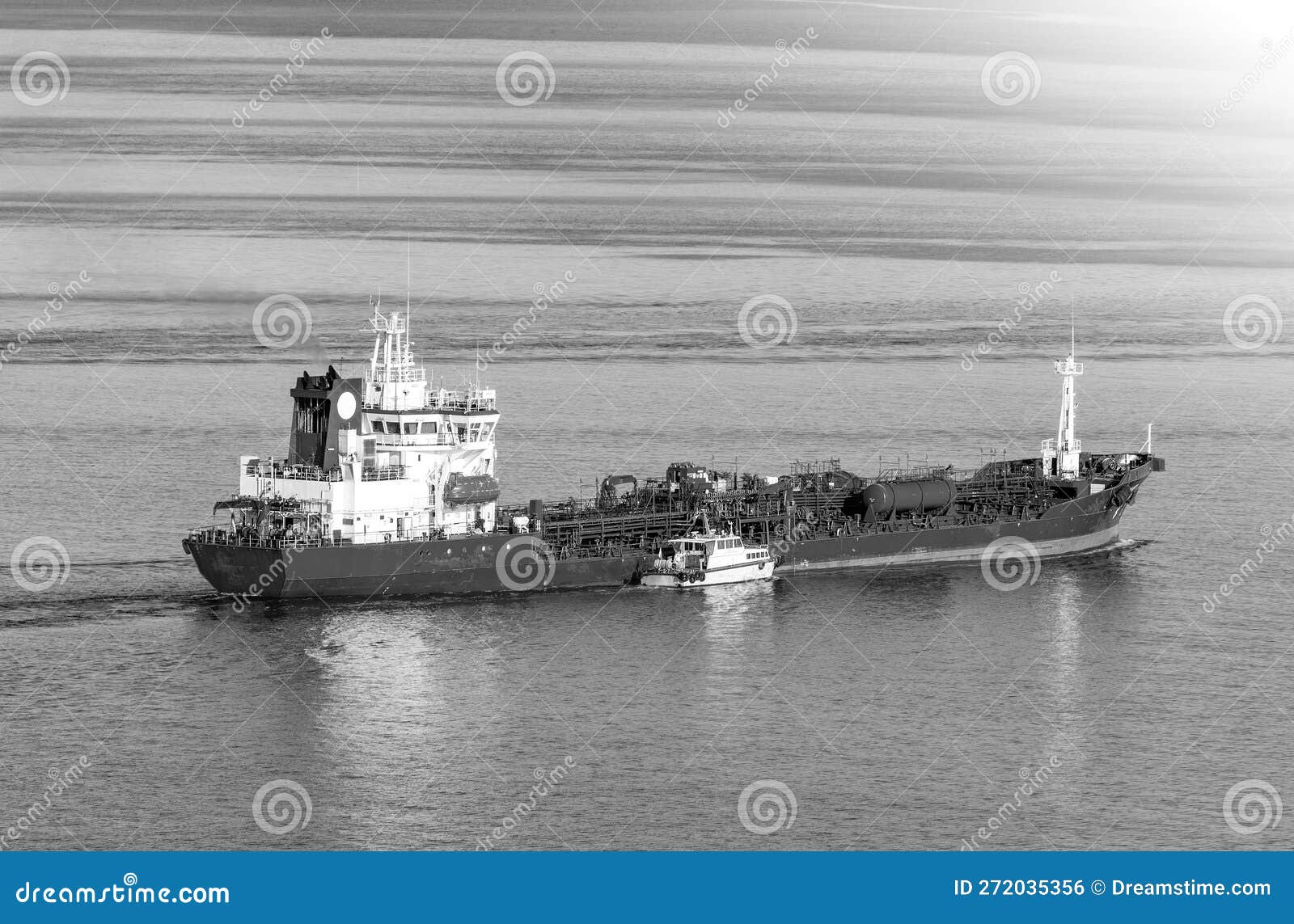 Mother Ship of the Blue Sea in Soft Sunlight Stock Photo - Image of ...