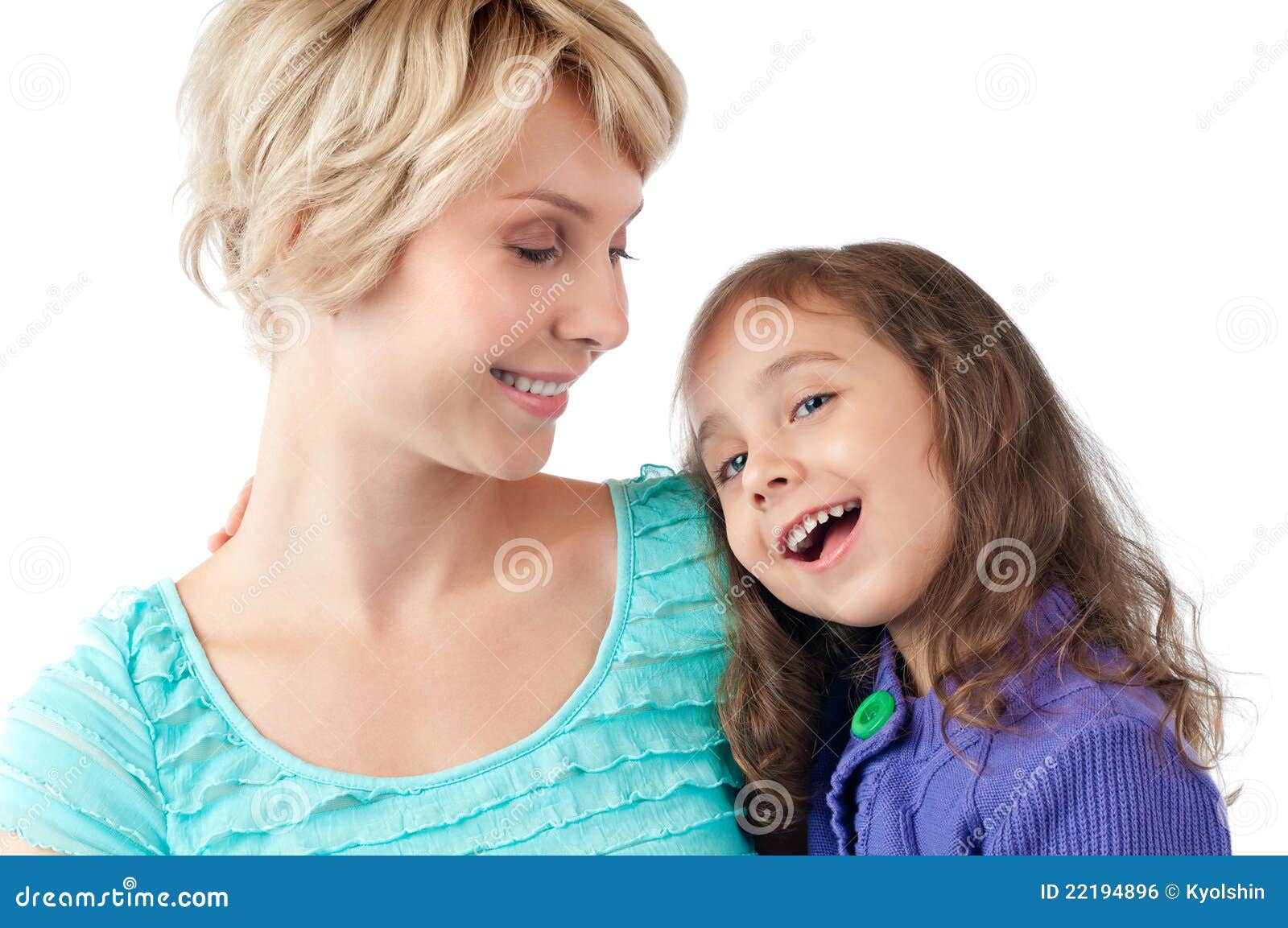 Mother Smiling and Daughter Laughing Stock Photo - Image of couple ...