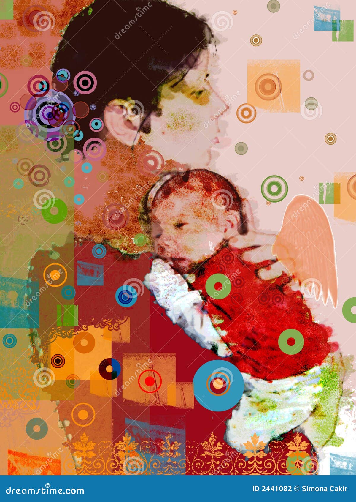 Mother And Son Stock Illustration Illustration Of Black 2441082