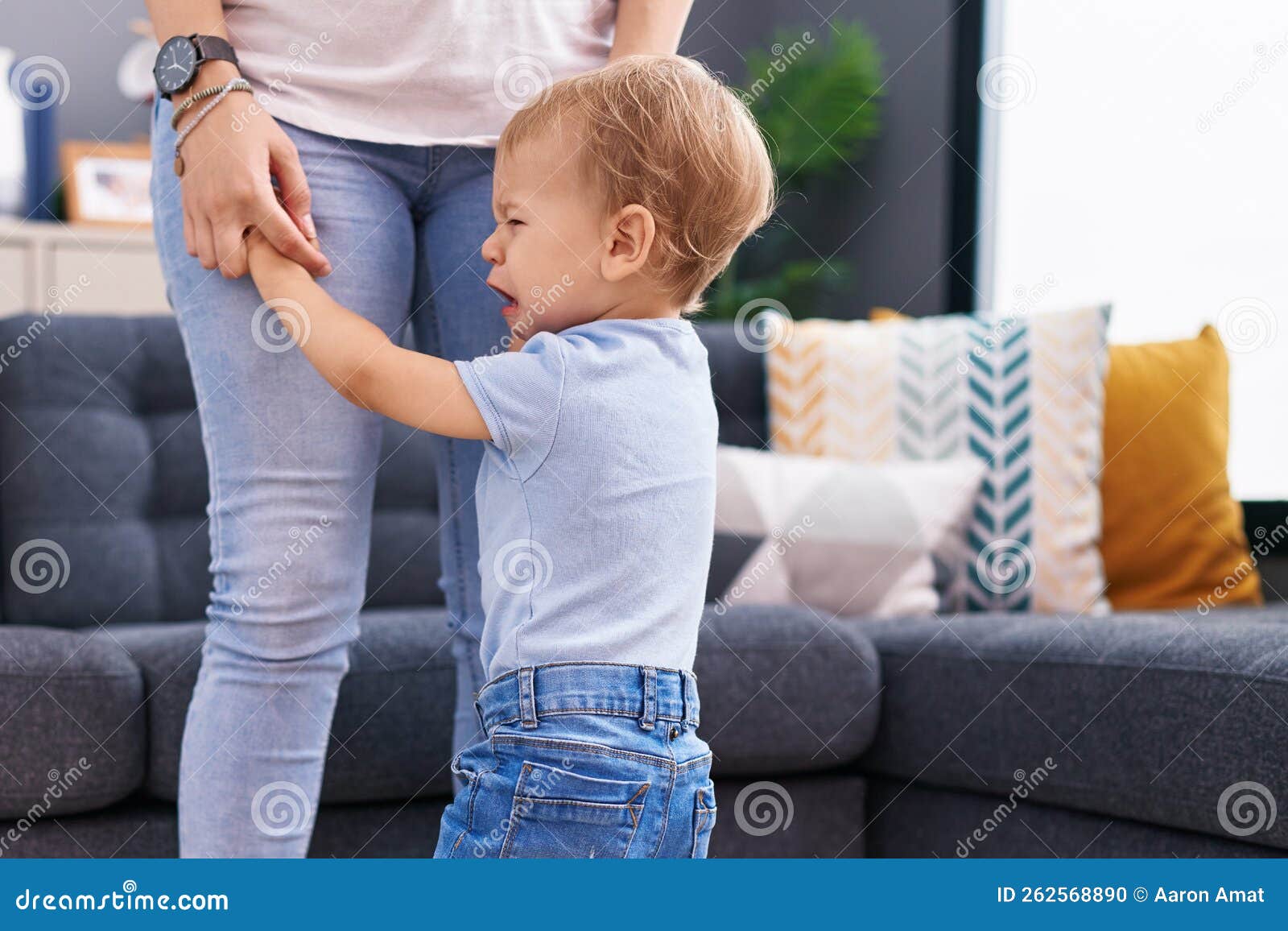 Mother and Son Crying at Home Stock Photo - Image of family, scream ...