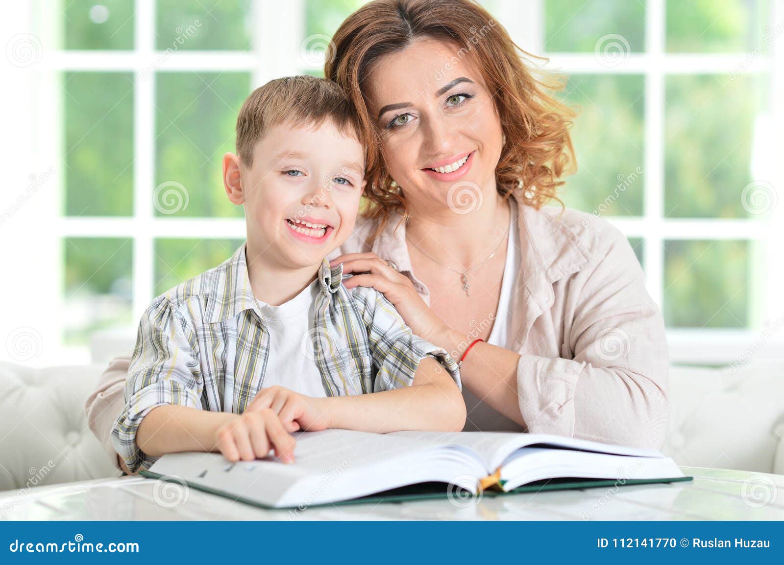 Mother and Son Doing Homework Stock Photo - Image of parent, attractive ...