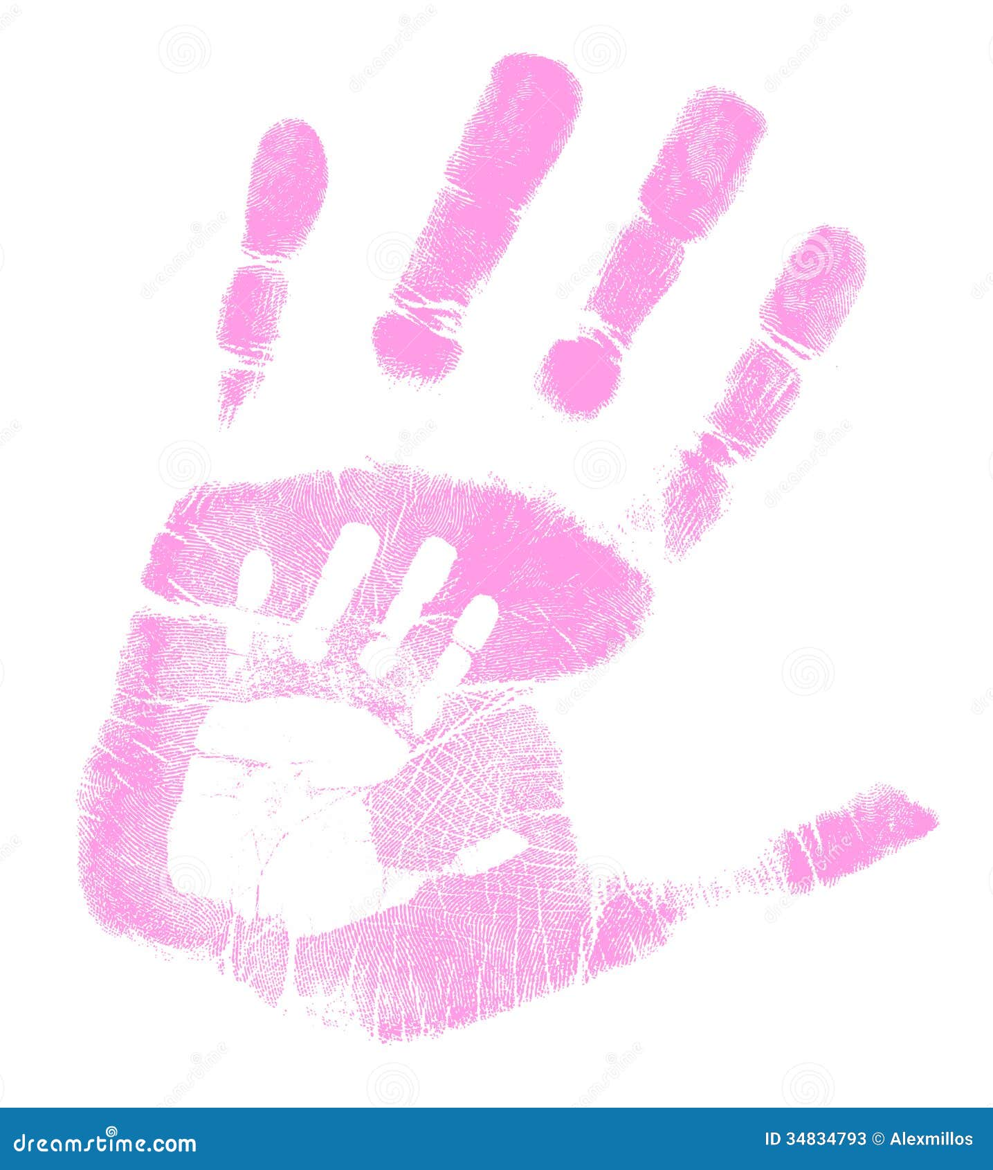 Mother and Son Handprint Illustration Design Stock Illustration ...