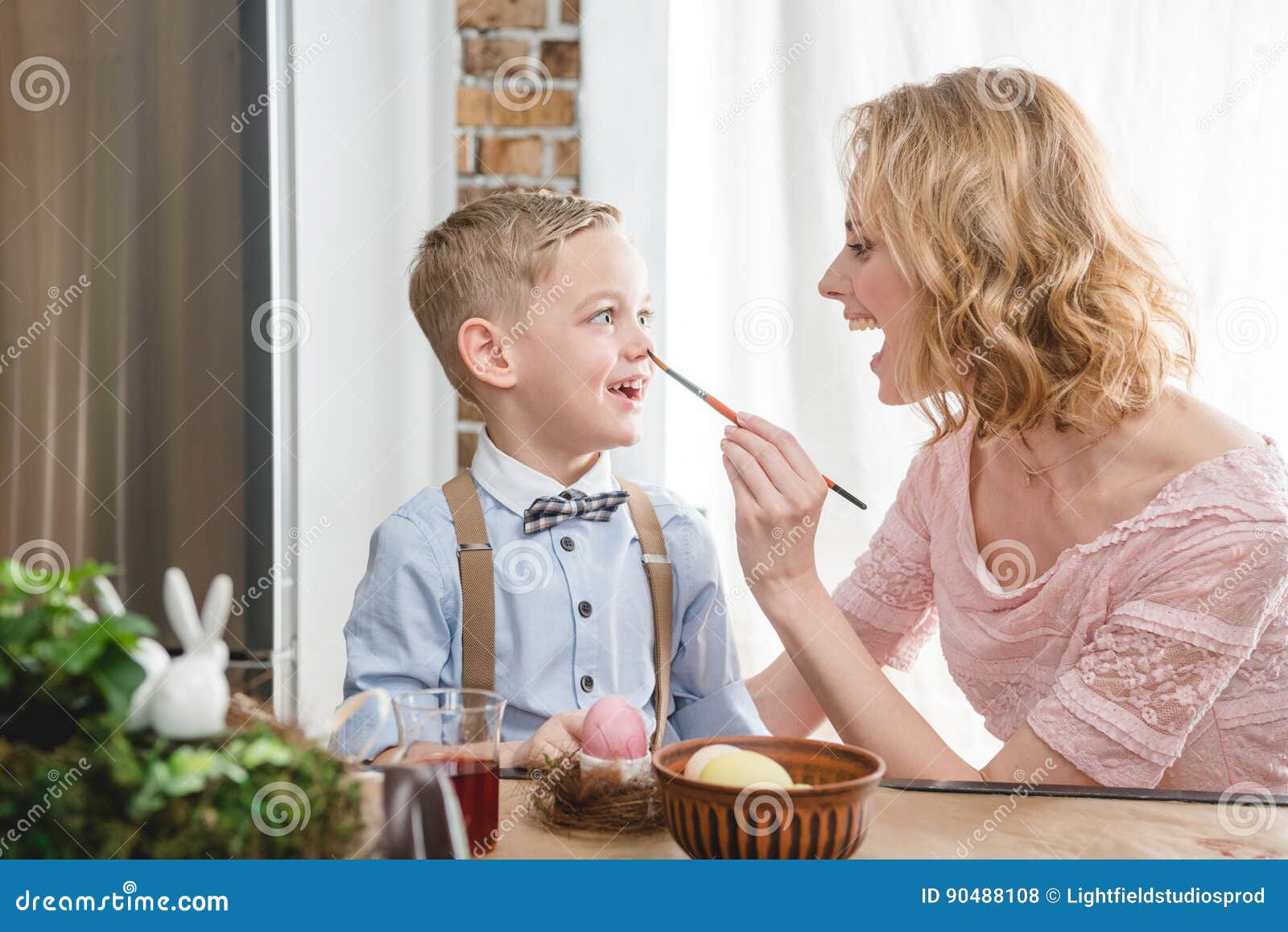 Mother and son having fun stock photo. Image of horizontal - 90488108