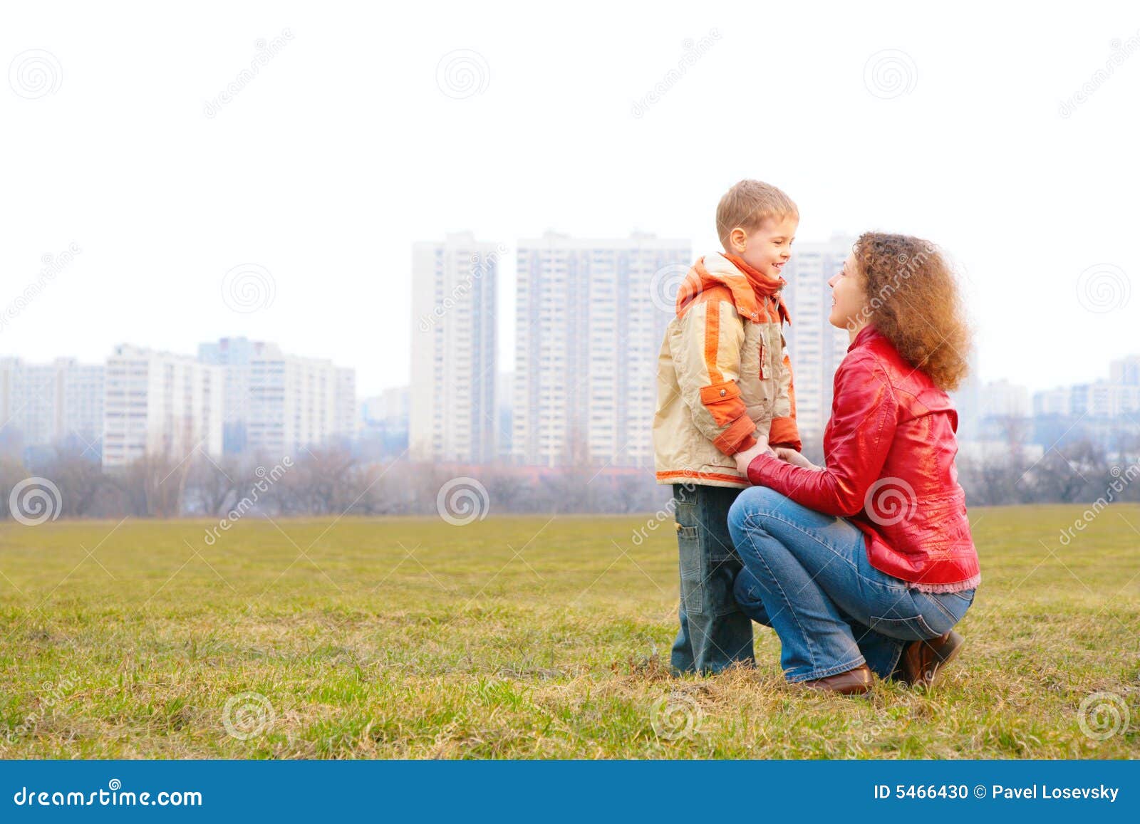 Mother and Son Look on Each Other Stock Photo - Image of life, female ...