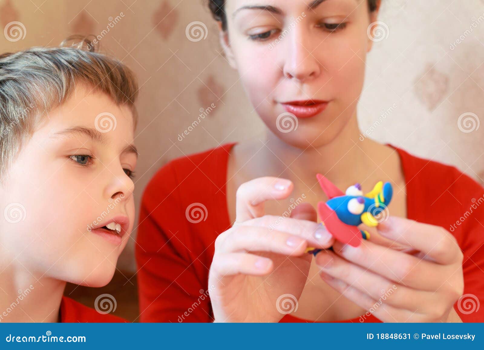 Mother with Son Model Fantastic Elephant Stock Image - Image of book ...