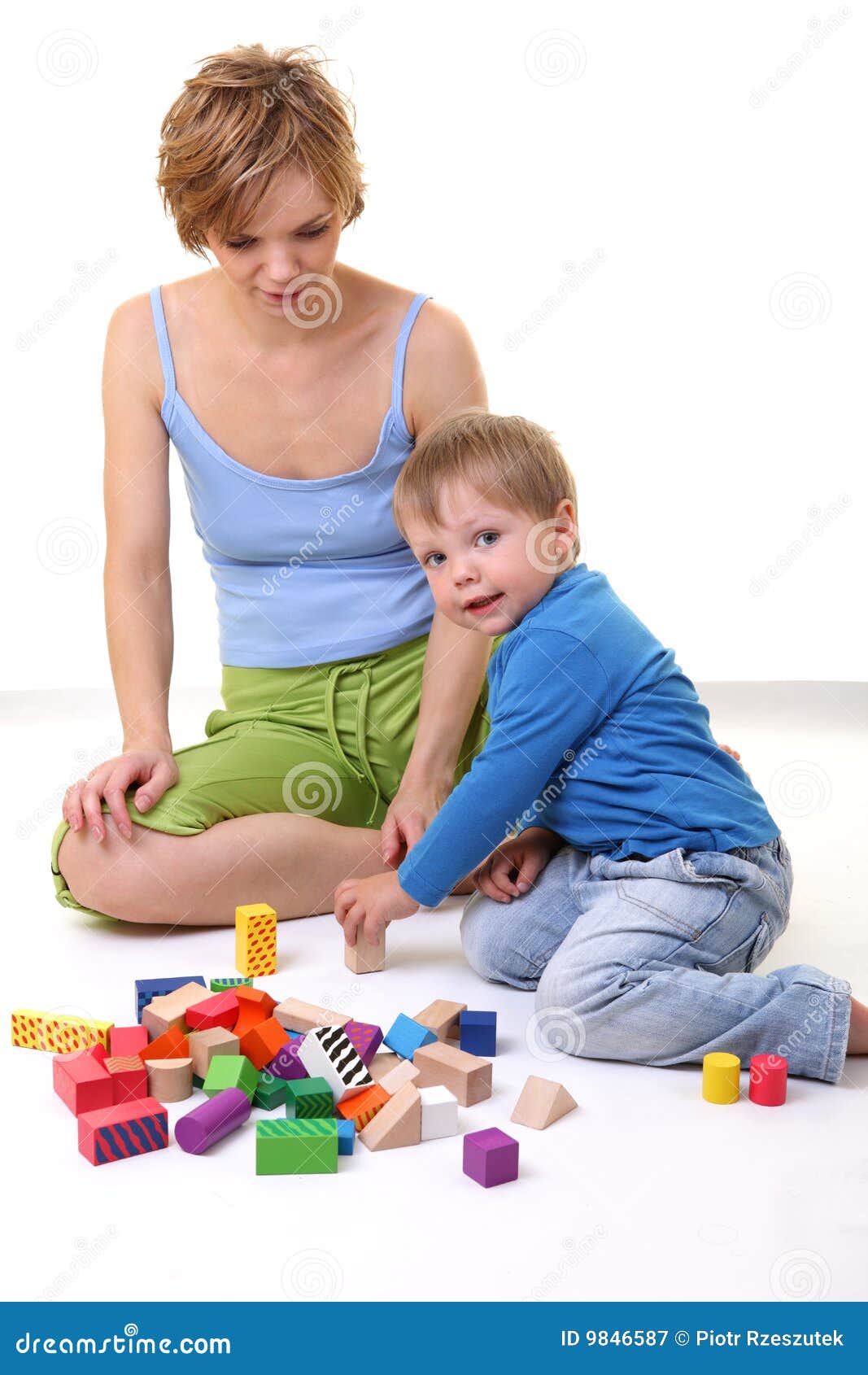 Mother and son playing stock image. Image of carefree - 9846587