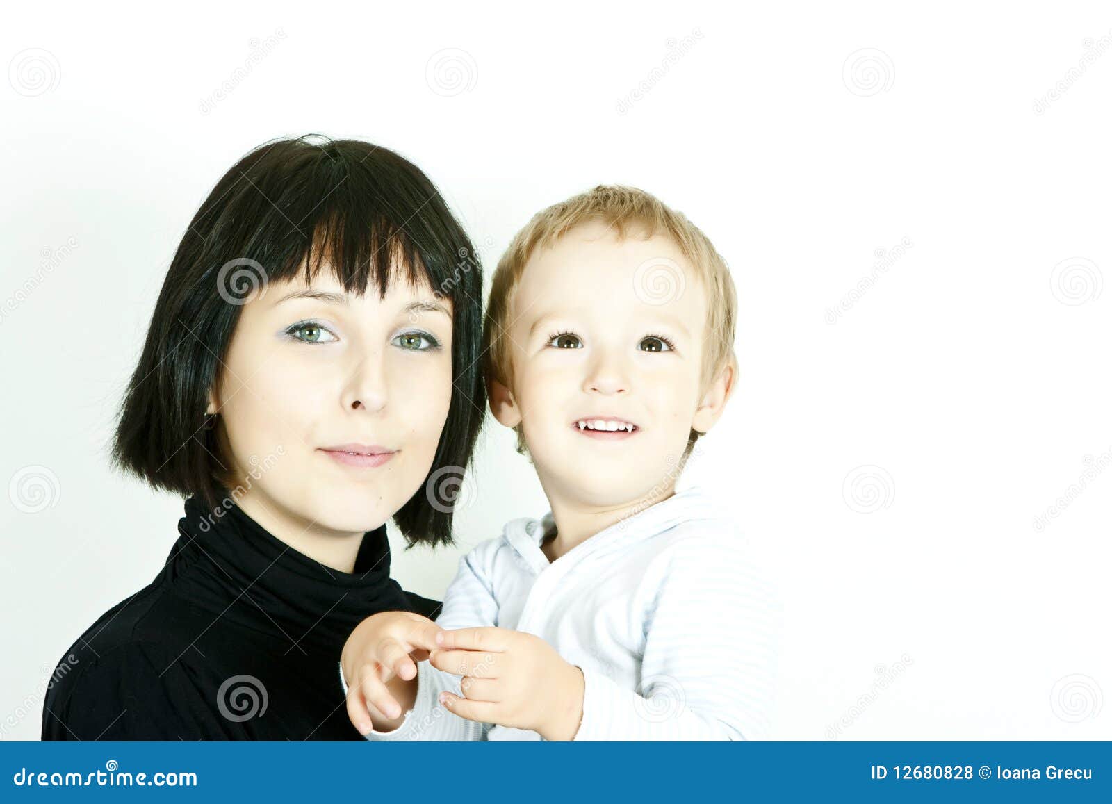 Mother and son portrait stock photo. Image of beautiful - 12680828