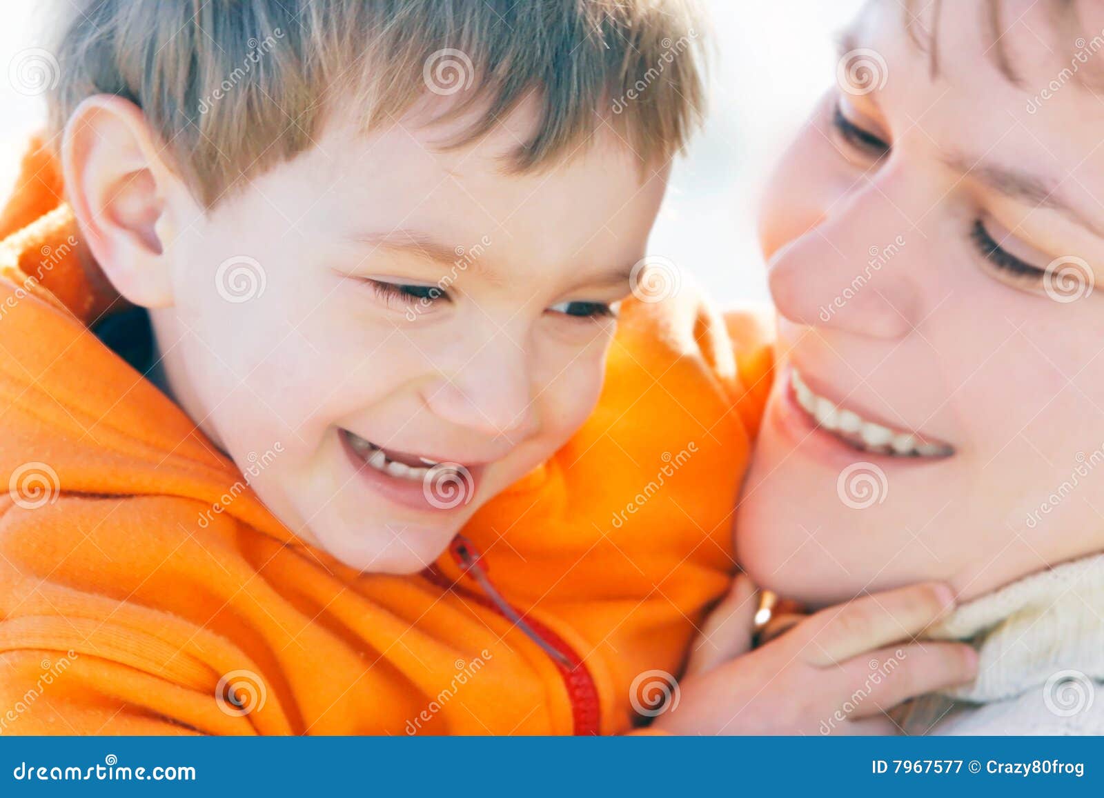 Mother and son portrait stock image. Image of cheerful - 7967577