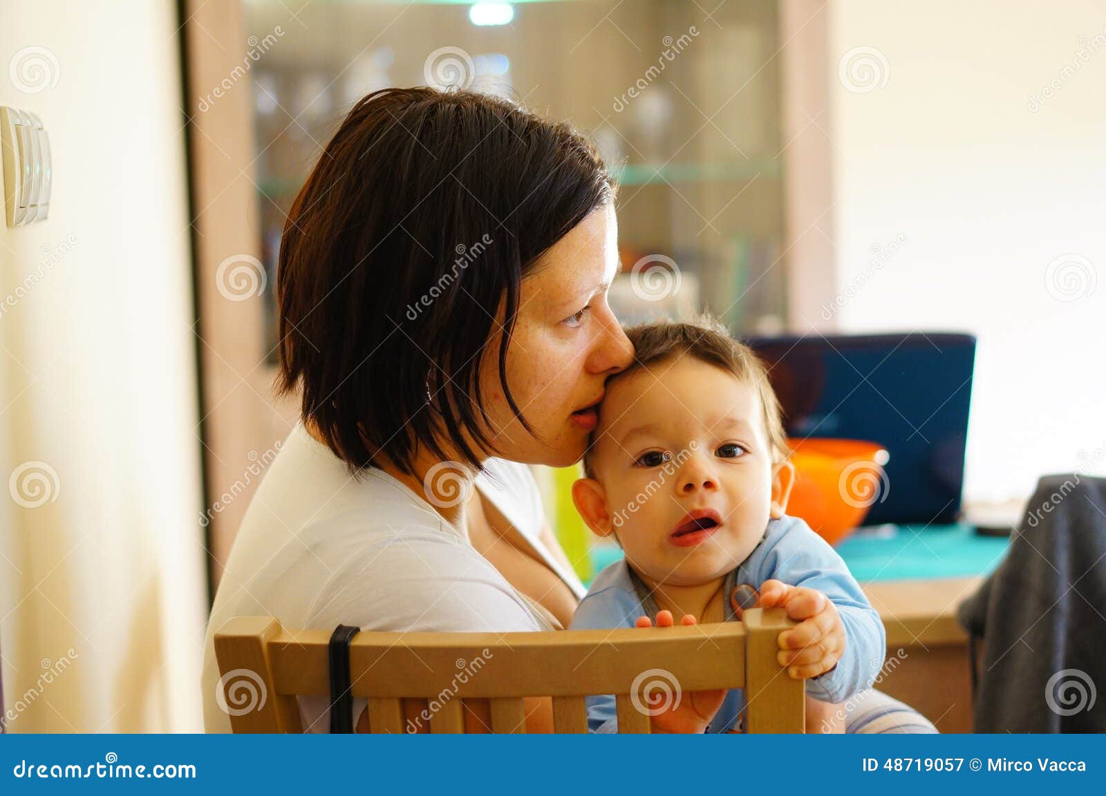 Mother and son stock image. Image of chair, mother, sitting - 48719057