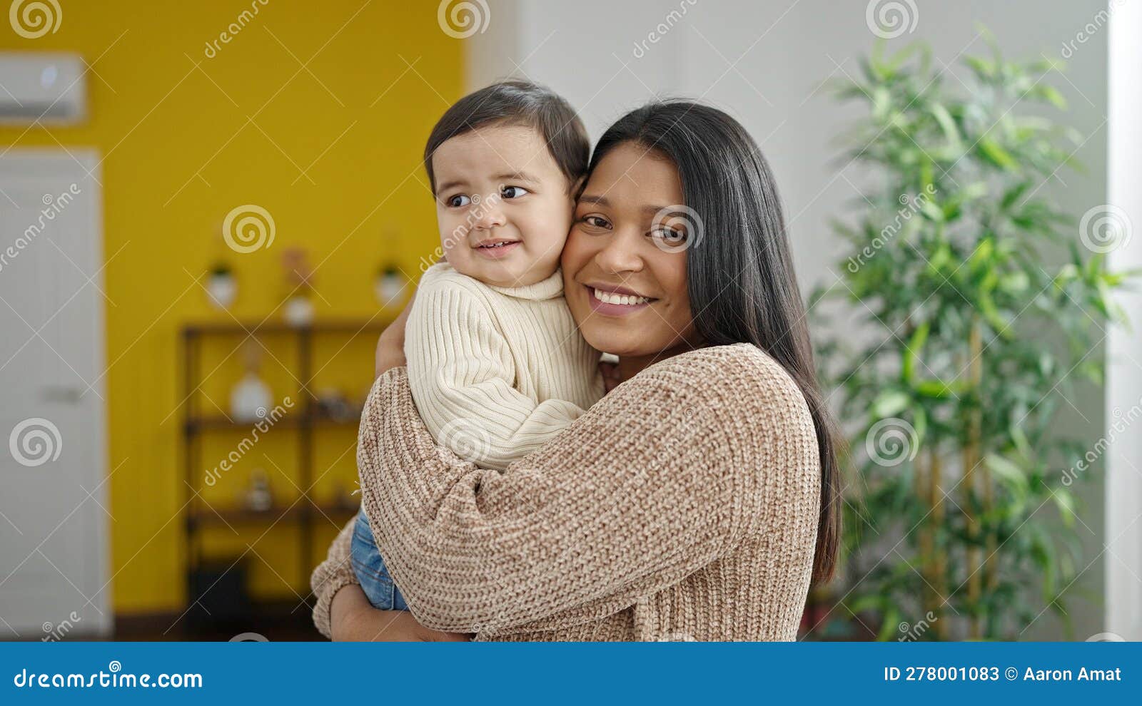 Mother and Son Smiling Confident Hugging Each Other at Home Stock Image ...