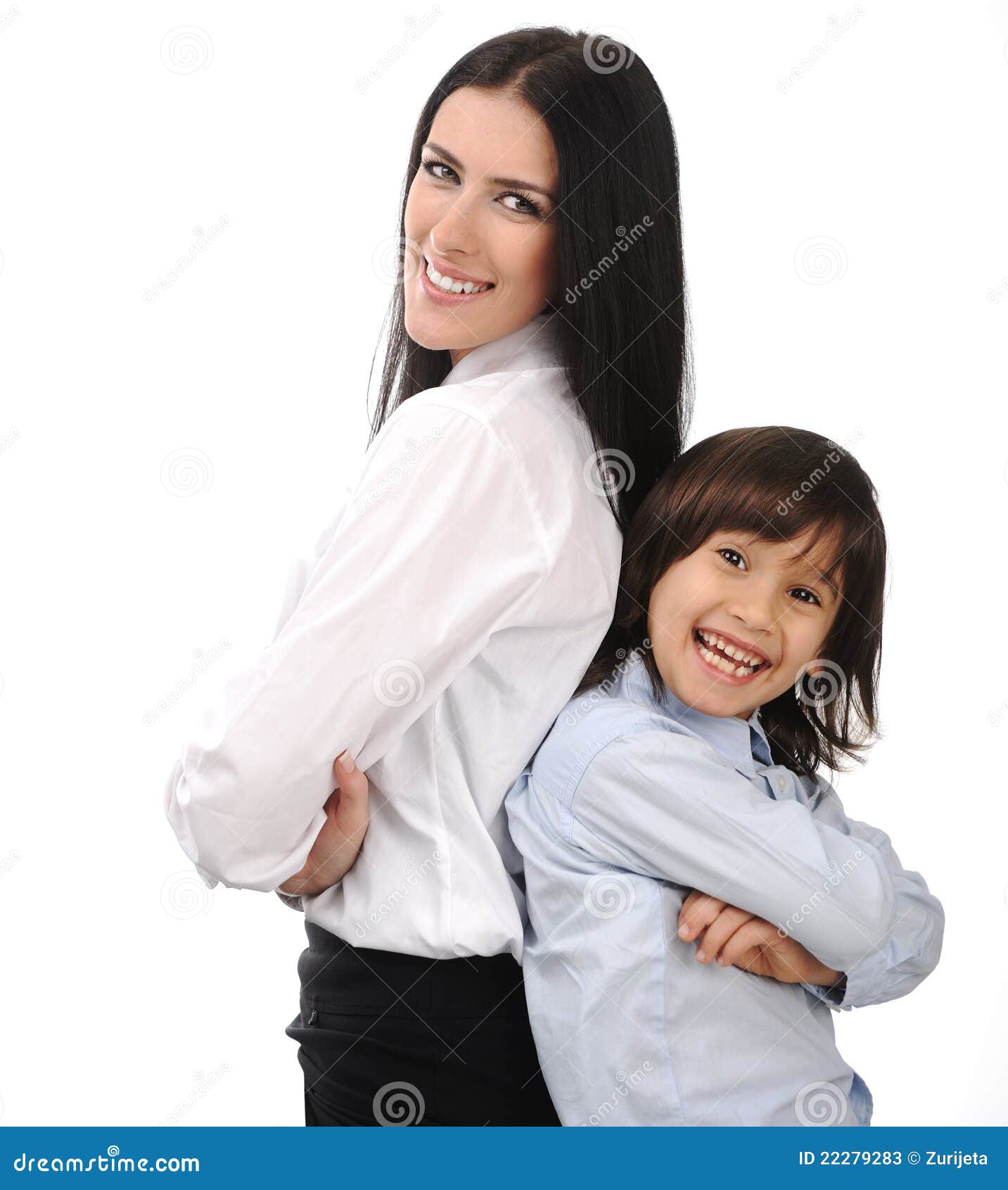 Mother and son standing stock image. Image of confident - 22279283
