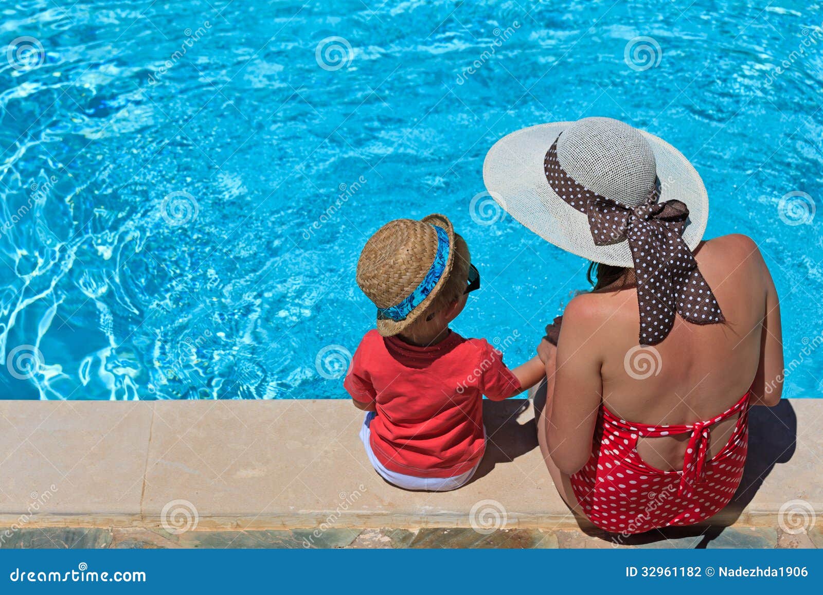 Mother and Son at the Swimming Pool Stock Photo - Image of baby, parent ...