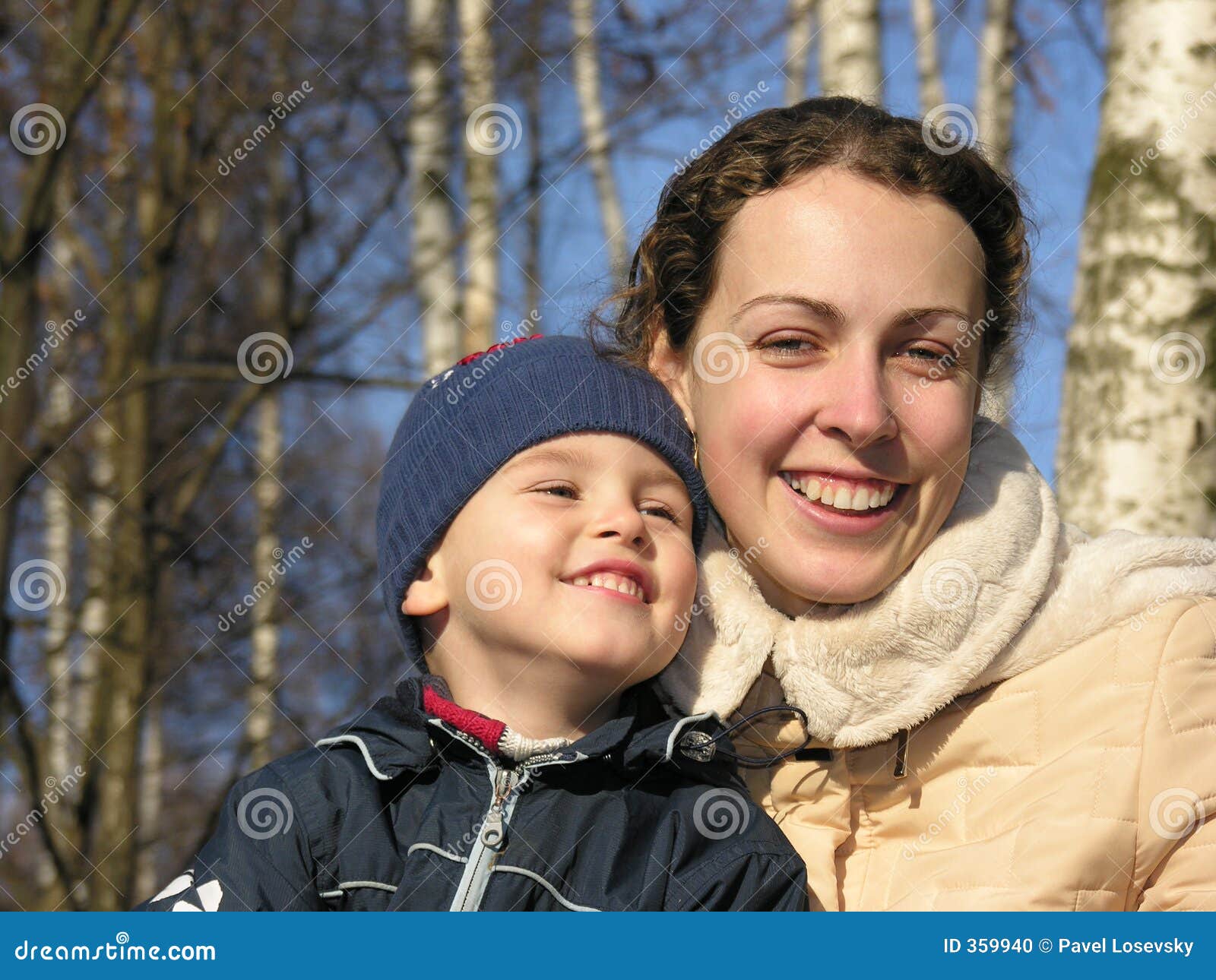 Mother with son. winter stock photo. Image of generation - 359940