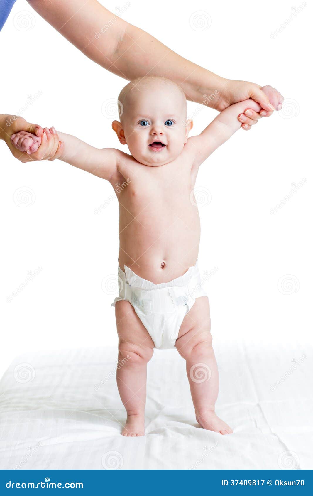 Mother supporting baby stock image. Image of activity - 37409817
