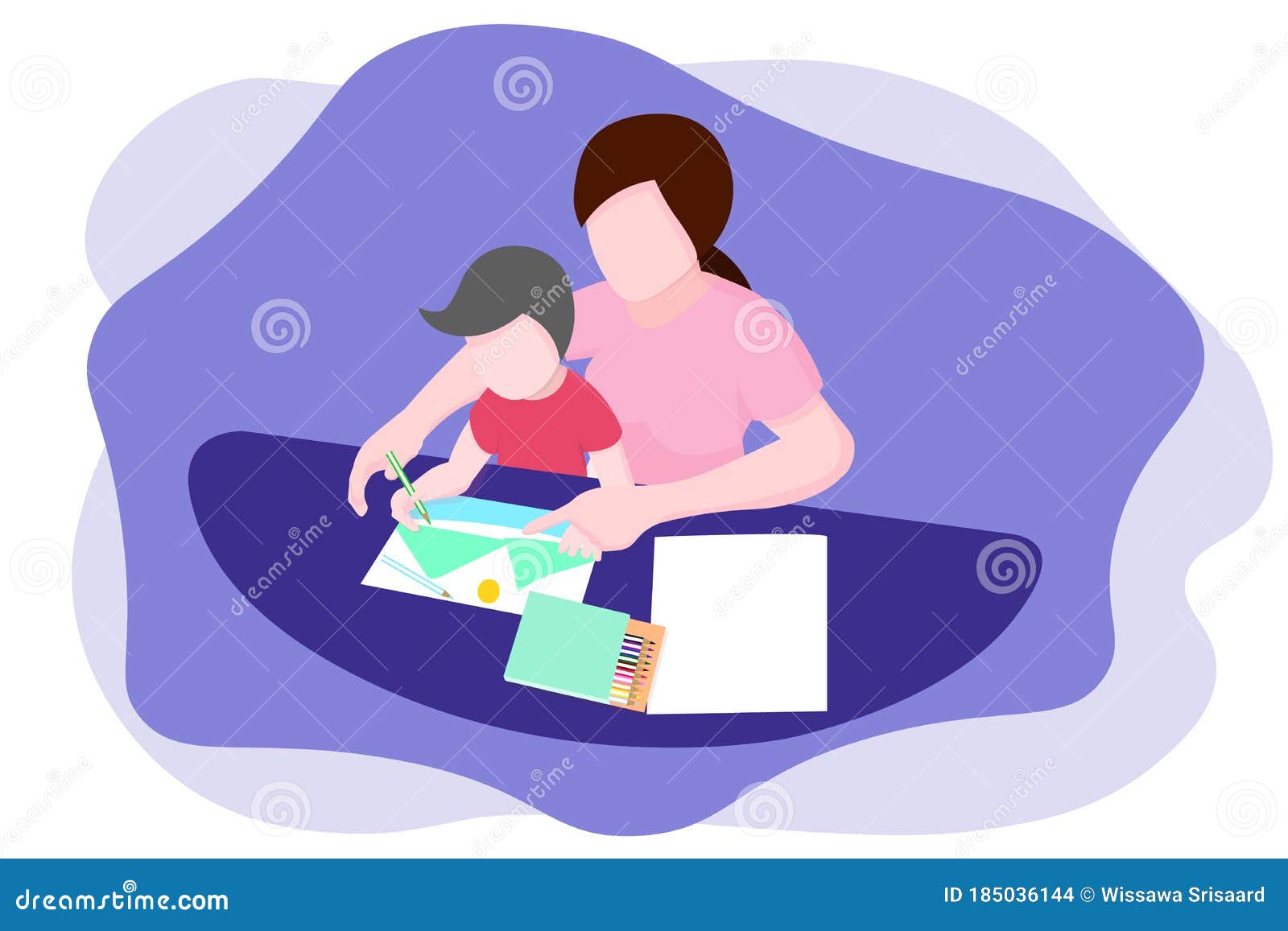 Mother Teaching Her Daughter, Mother Helps and Teach Children How To ... Mother Teaching Her Daughter, Mother Helps and Teach Children How To ...