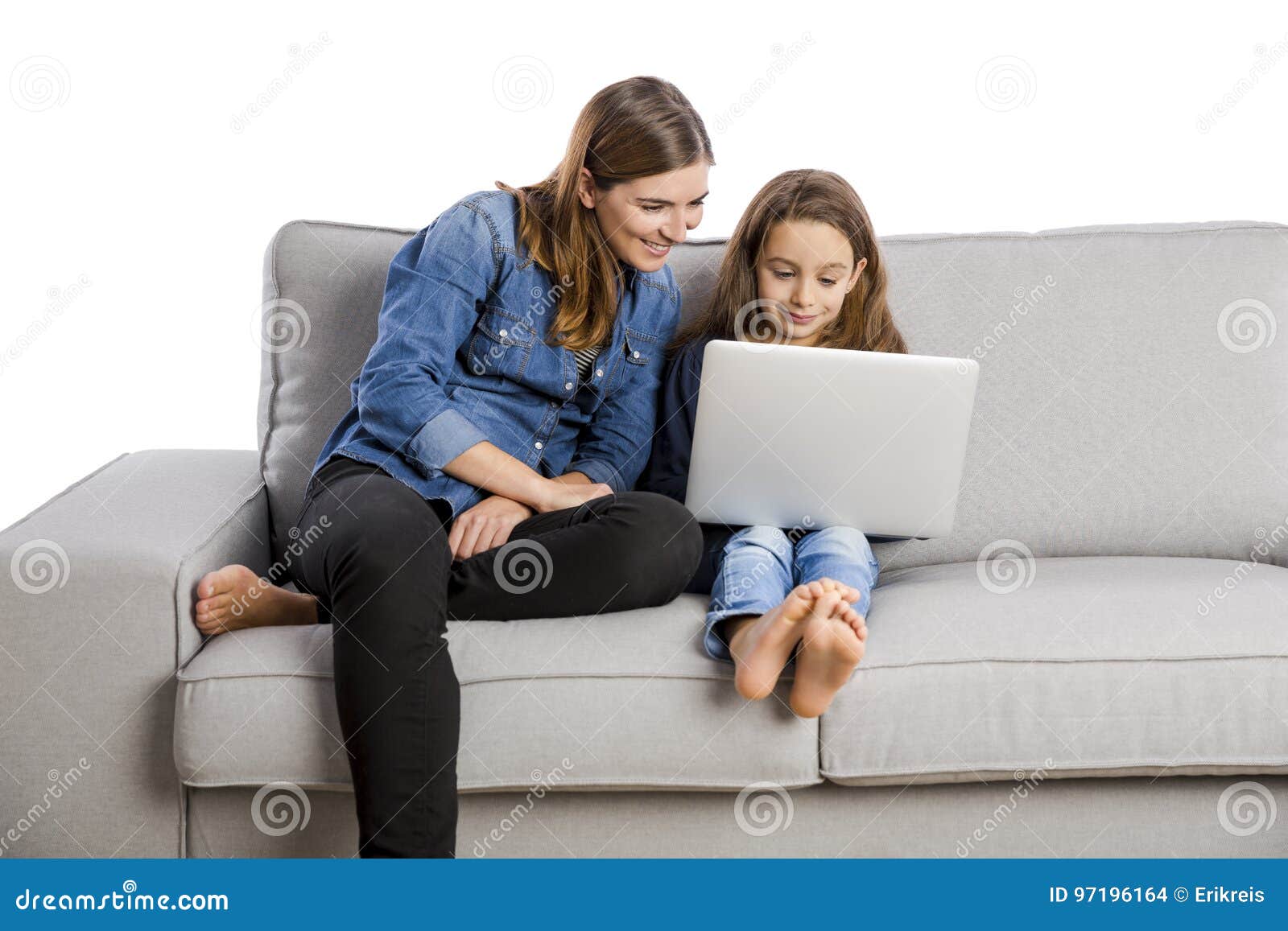 Mother Teaching Her Little Daughter Stock Photo - Image of internet ... Mother Teaching Her Little Daughter Stock Photo - Image of internet ...