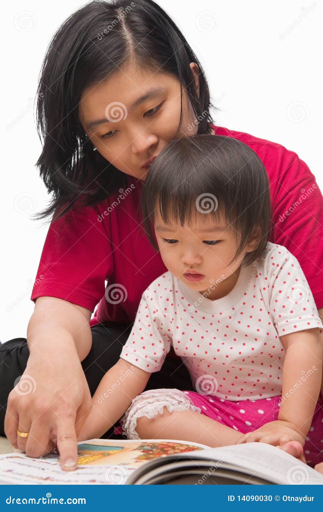 Mother Teaching Her Little Girl Stock Photo - Image of cute, girl: 14090030