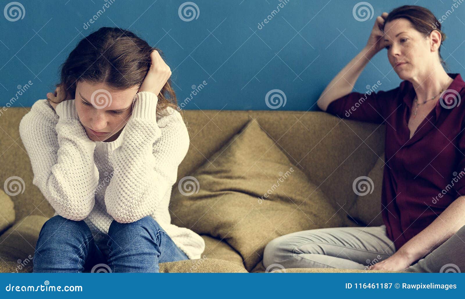 Mother And Teenage Daughter Having An Argument Stock Image Image Of