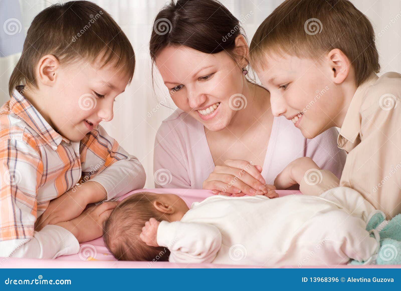 Mother With Three Children Picture. Image: 13968396